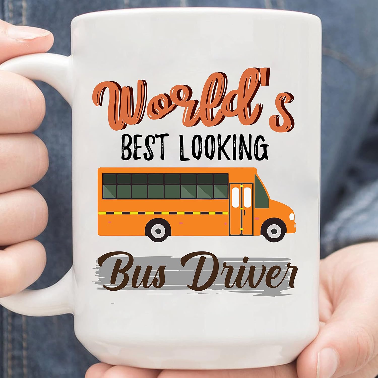 Amazon.com: Worlds best looking bus driver mug,White Mug 11oz : Home ...