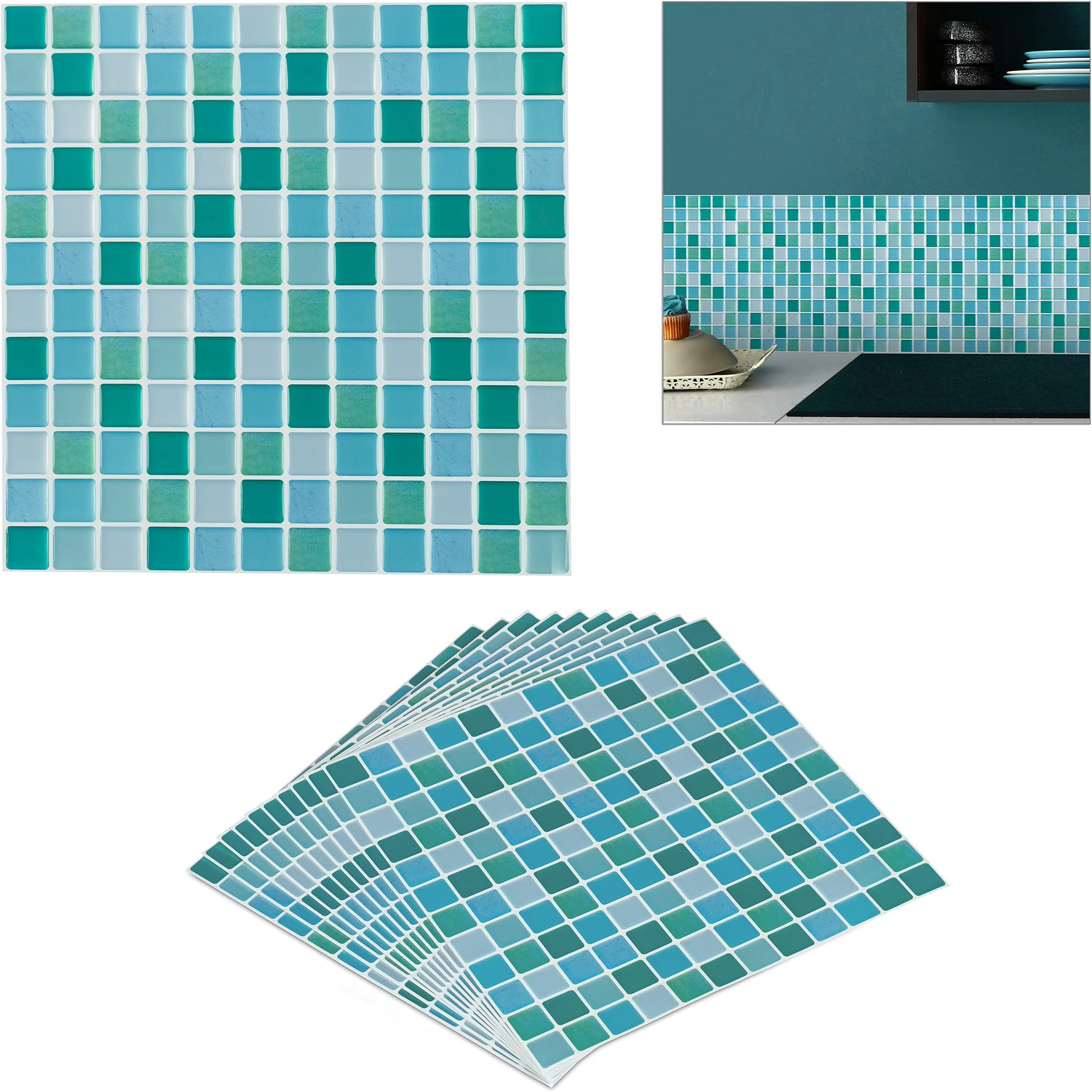 Amazon.de: 24 stück Fliesenaufkleber für Küche und Bad (Tile Style ...