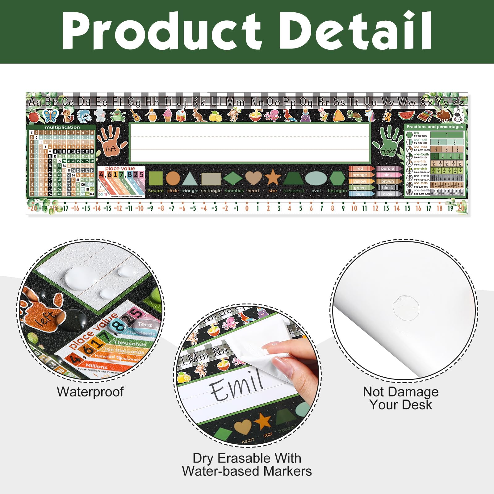 Snapklik.com : Tenceur 36 Pcs Desk Name Plates For Classroom Student ...