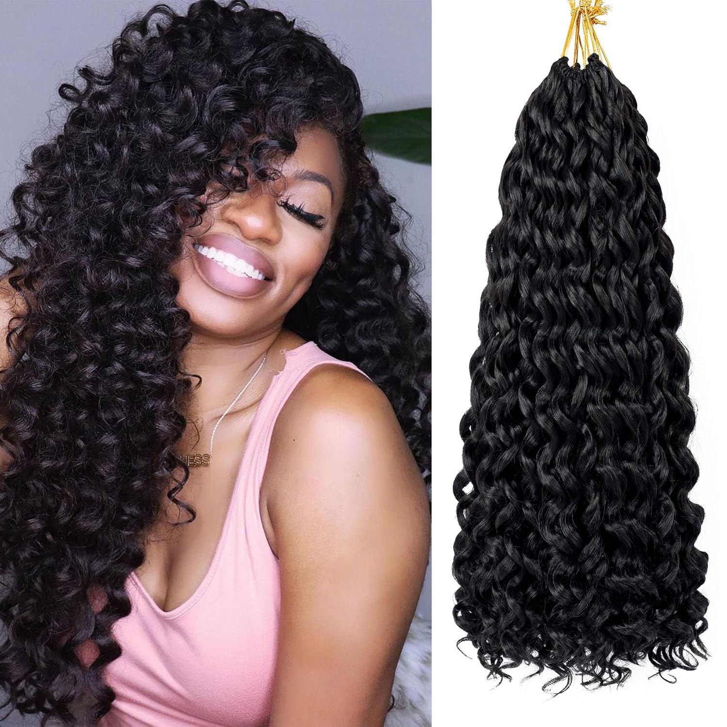 Amazon.com : 7 Packs GoGo Curl Crochet Hair 18 Inch Long Curly Crochet ...