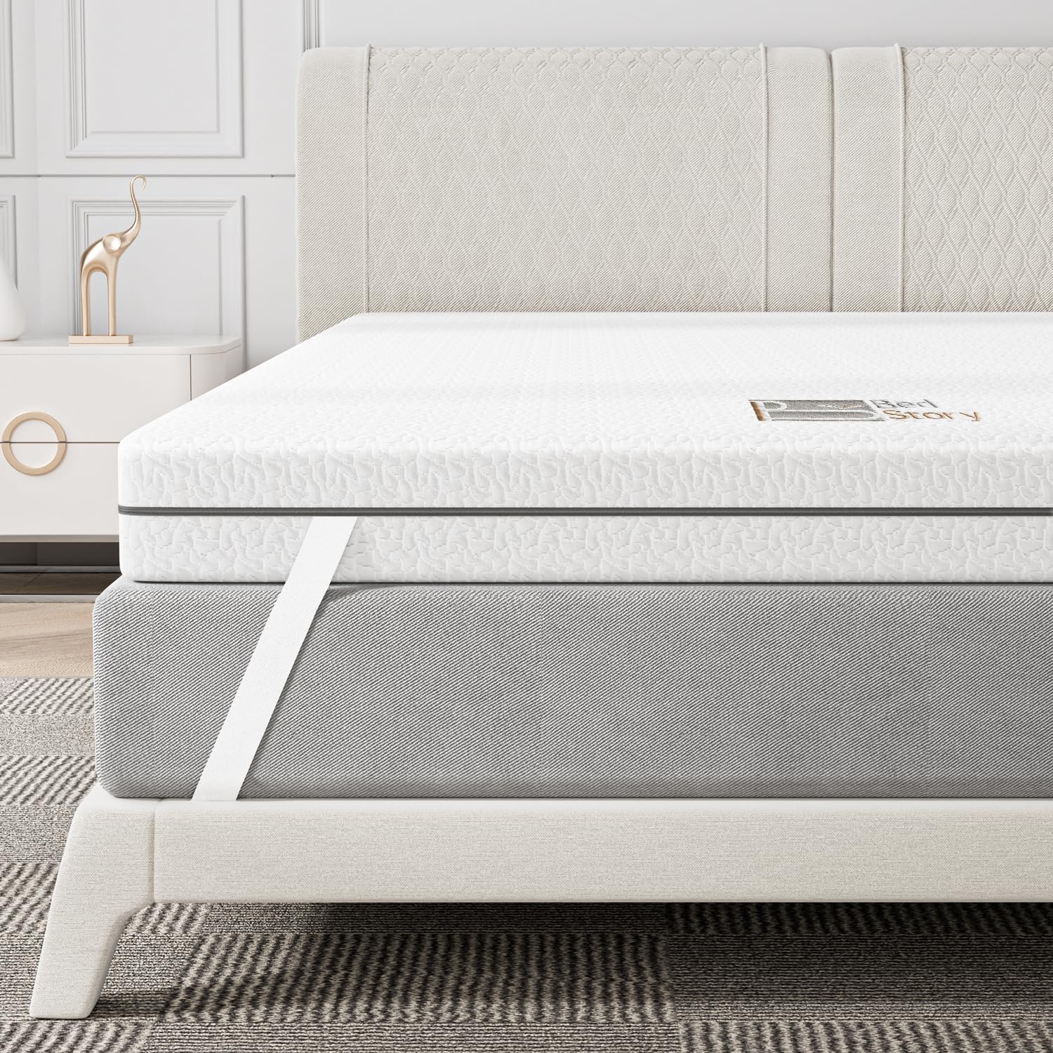 GEEMMA - Topper MOLTO RIGIDO per materasso, sovra materasso HD ...