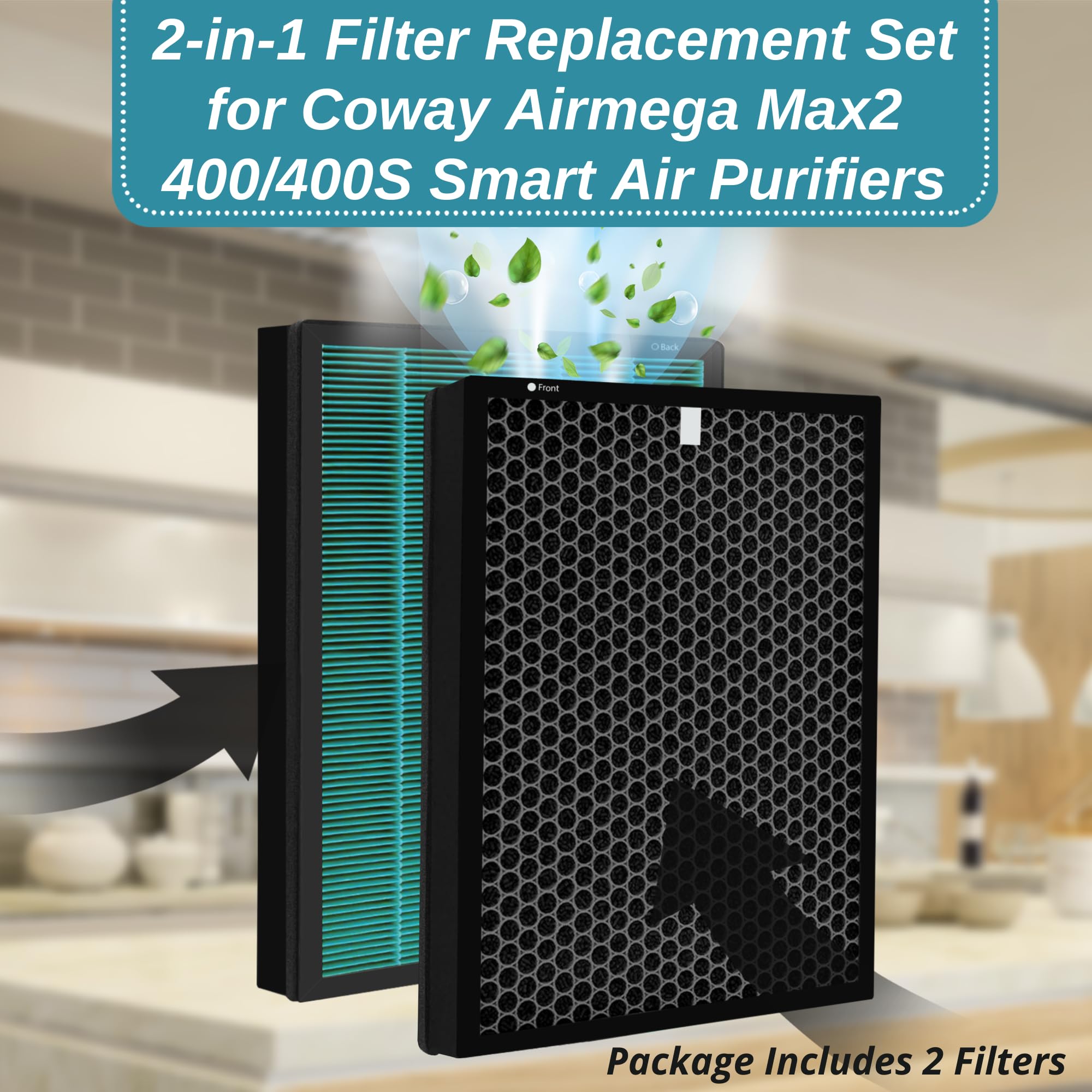 Coway Filter Replacement Airmega Max2 400/400S Air Purifier - Max2 ...