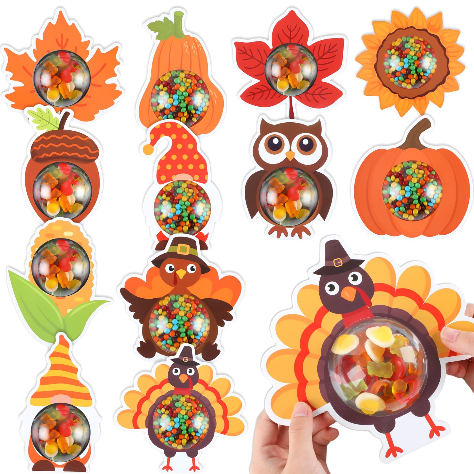 Amazon.com: Justforjoyful 24Pcs Thanksgiving Candy Treat Boxes DIY ...