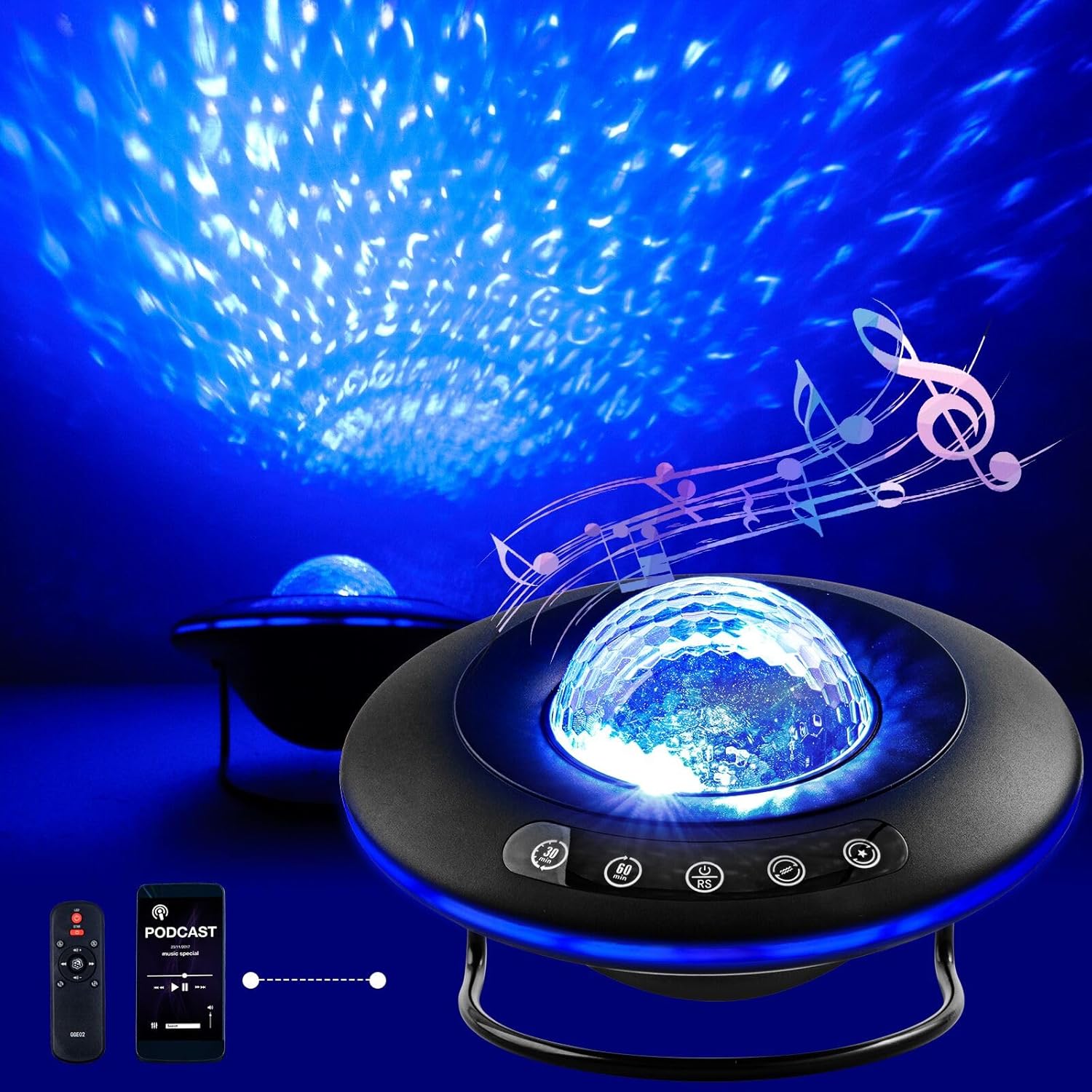 LooEooDoo Star Projector, Galaxy Starry Projection Lamp, Bluetooth ...