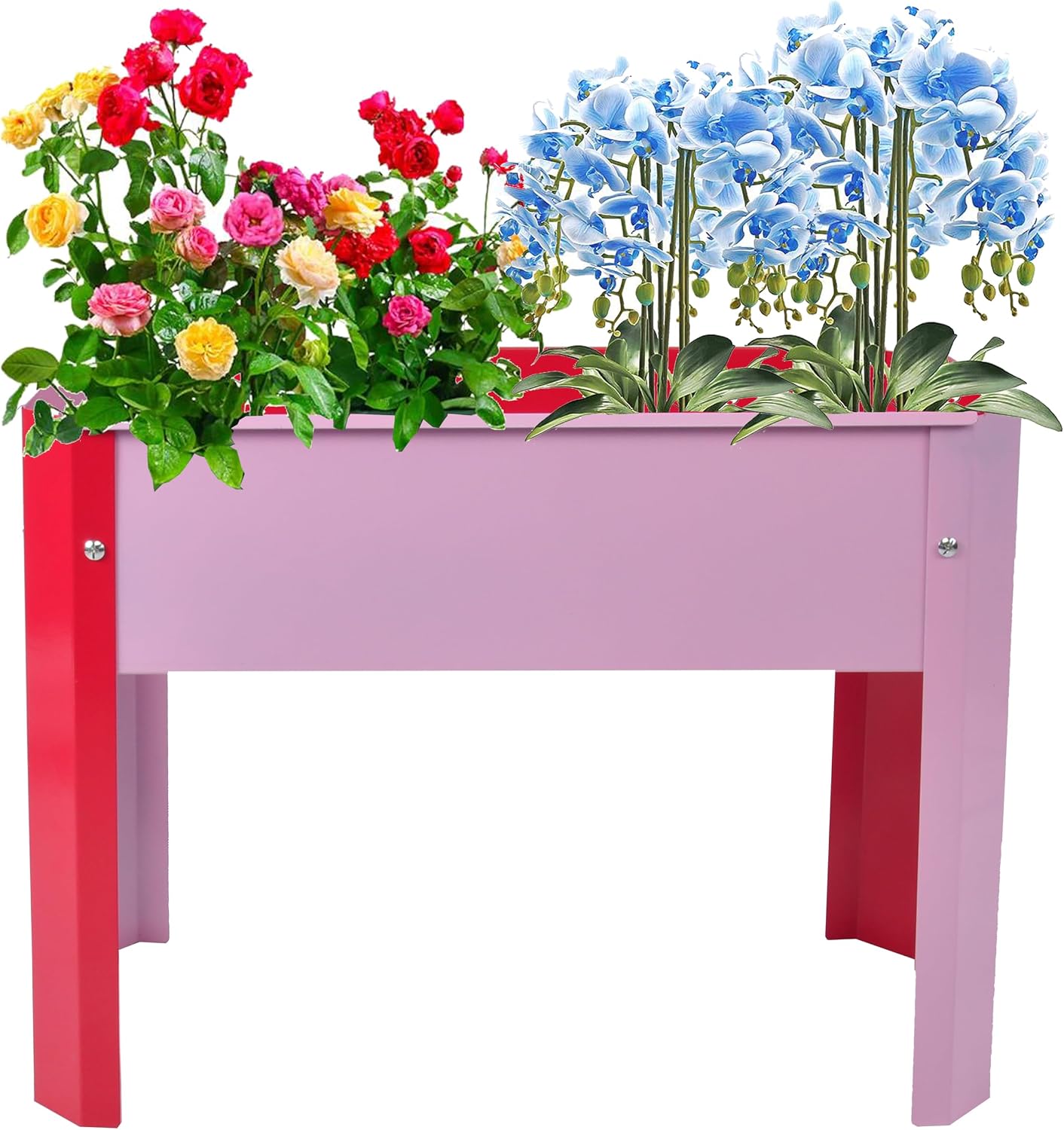 Amazon.com: LKIJYG Planter Raised beds Metal Plant Box with Legs for ...