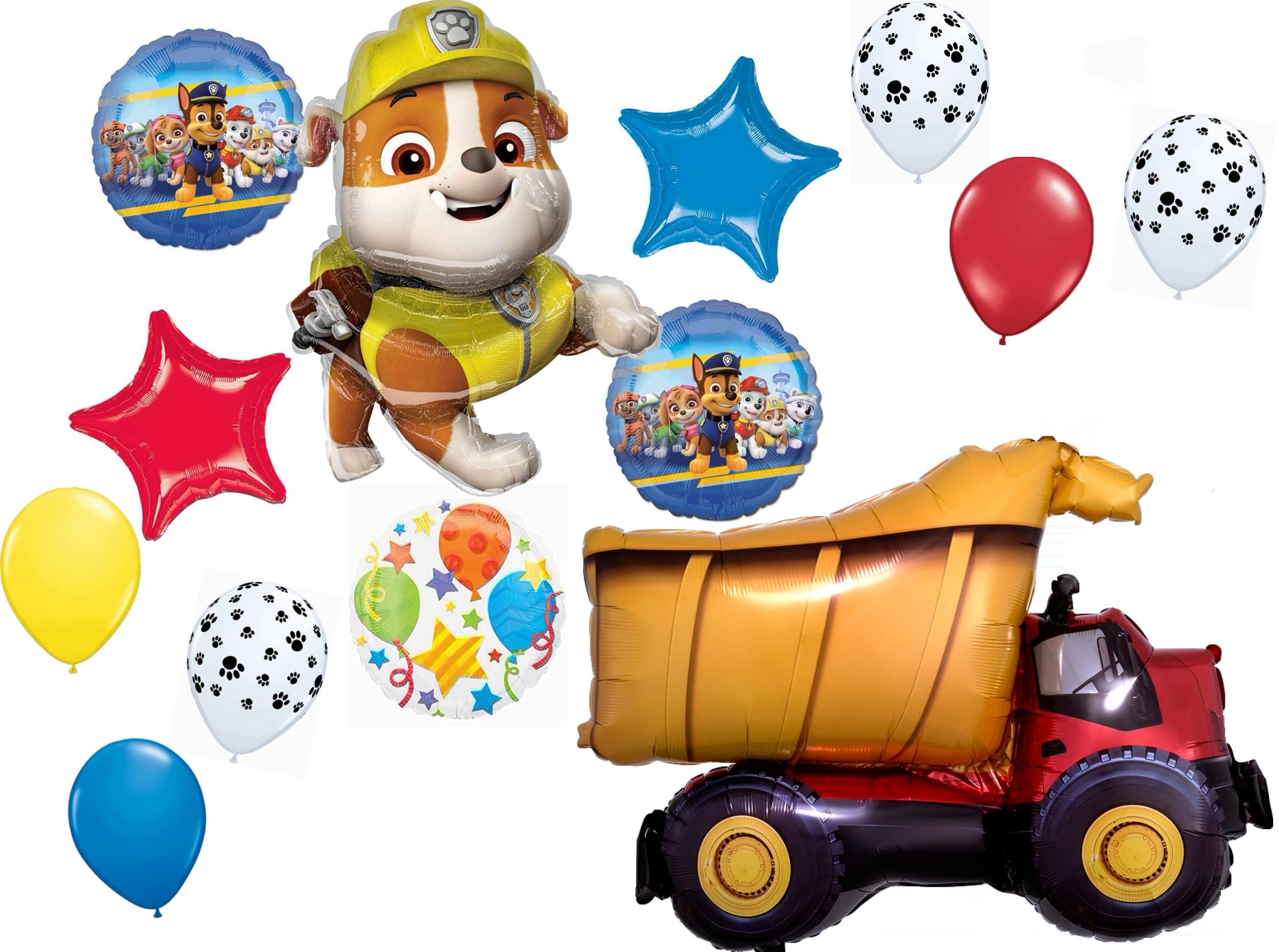 Snapklik.com : Paw Pups Rubble And Dump Truck On Patrol Birthday Party ...
