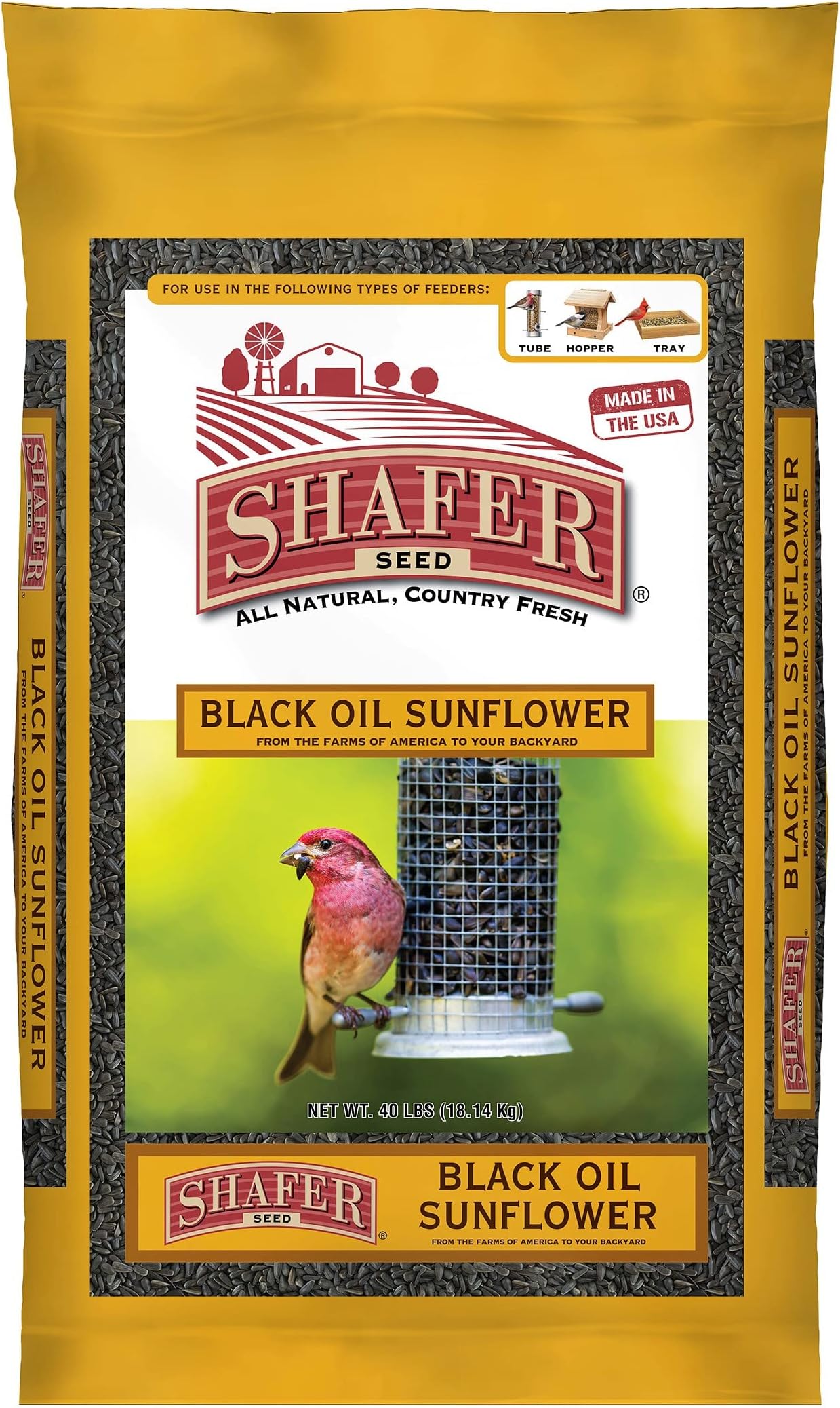 Amazon.com : Wagner's 76029 Black Oil Sunflower Seed Wild Bird Food, 40 ...