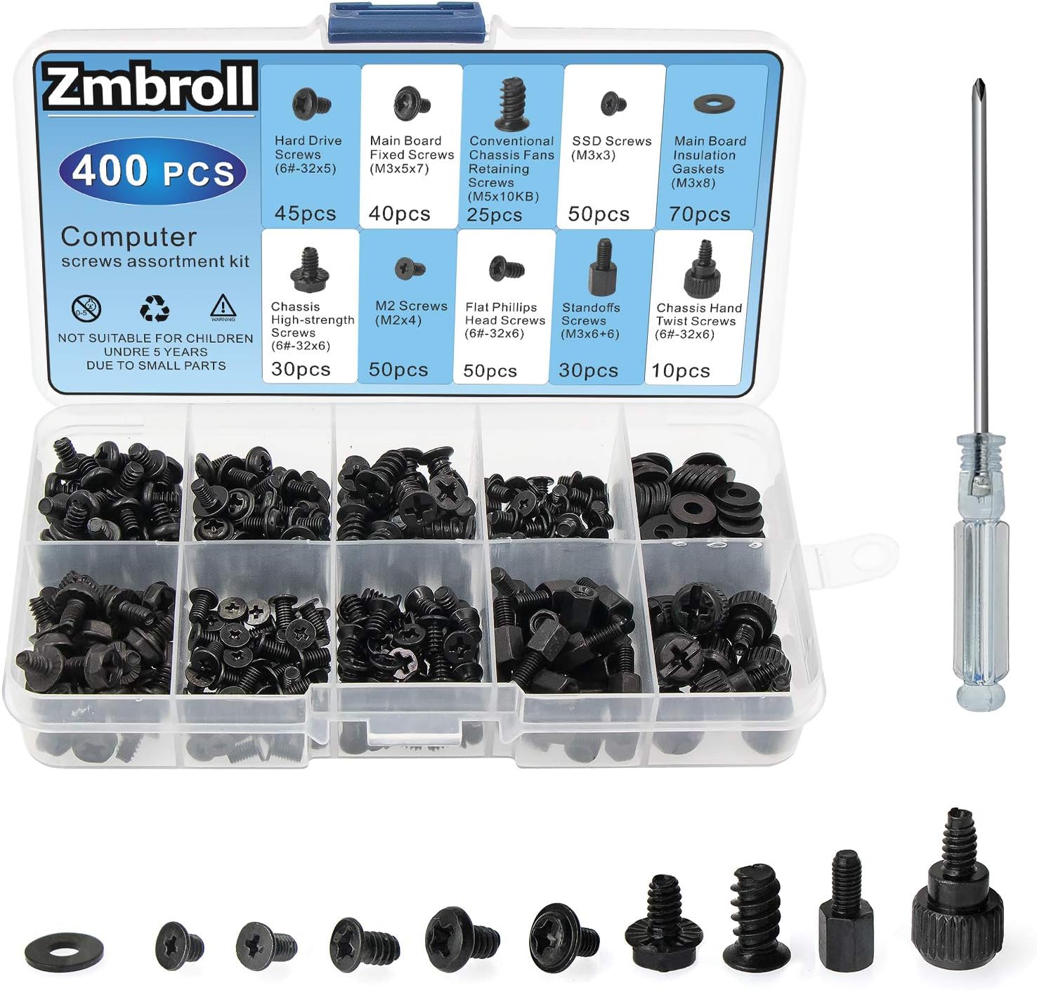 Amazon.com: Computer Case Thumbscrews - Black (10pack), 6-32 Thread ...