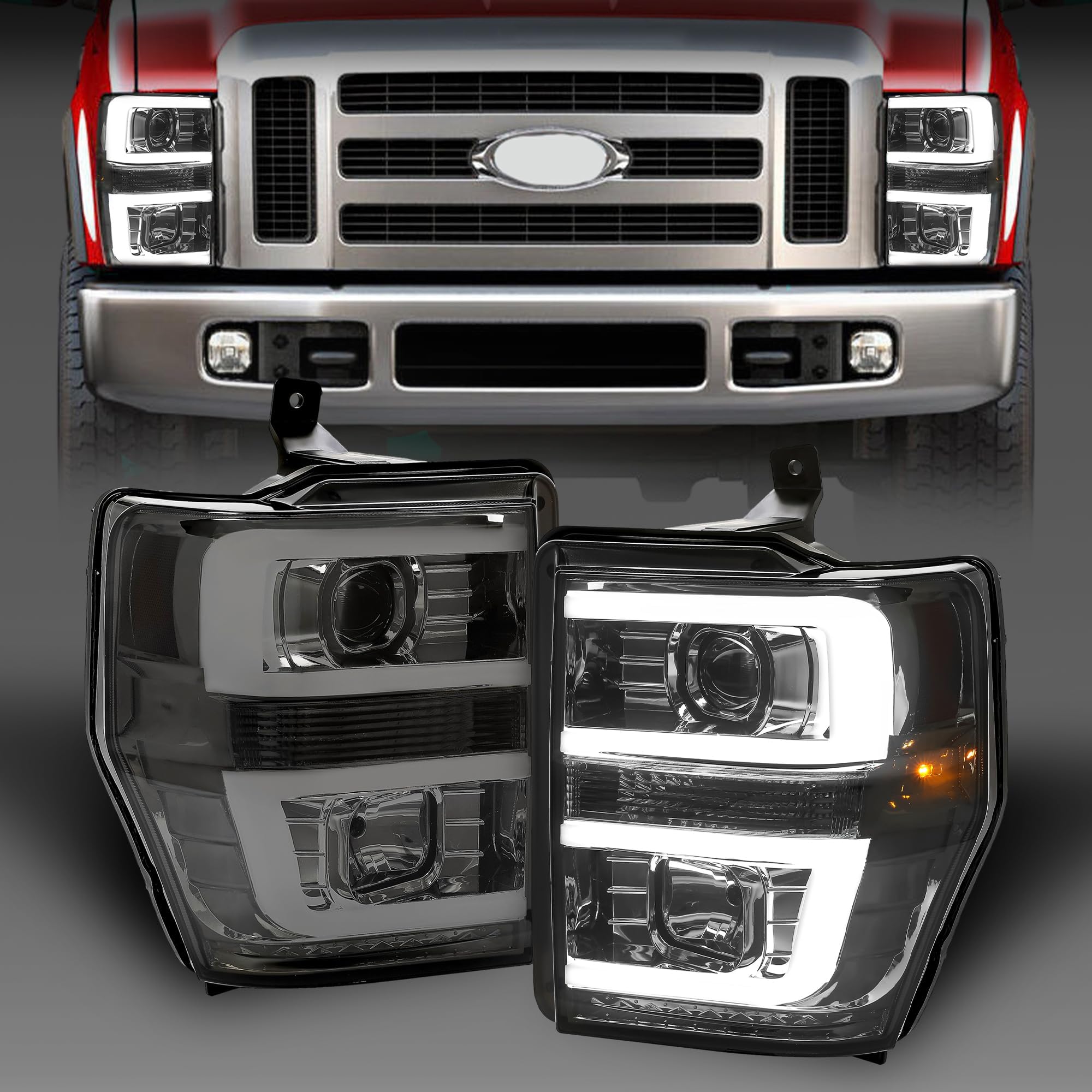 Amazon.com: HECASA Projector Headlights Compatible with 2008-2010 Ford ...