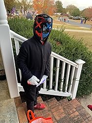 Amazon.com: STONCH Halloween Mask Skeleton Gloves Set, 3 Modes Light Up ...