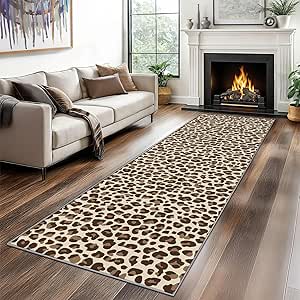 Amazon.com: NyxtMazdic Leopard Print Runner Rug for Hallway - 3x12 ...