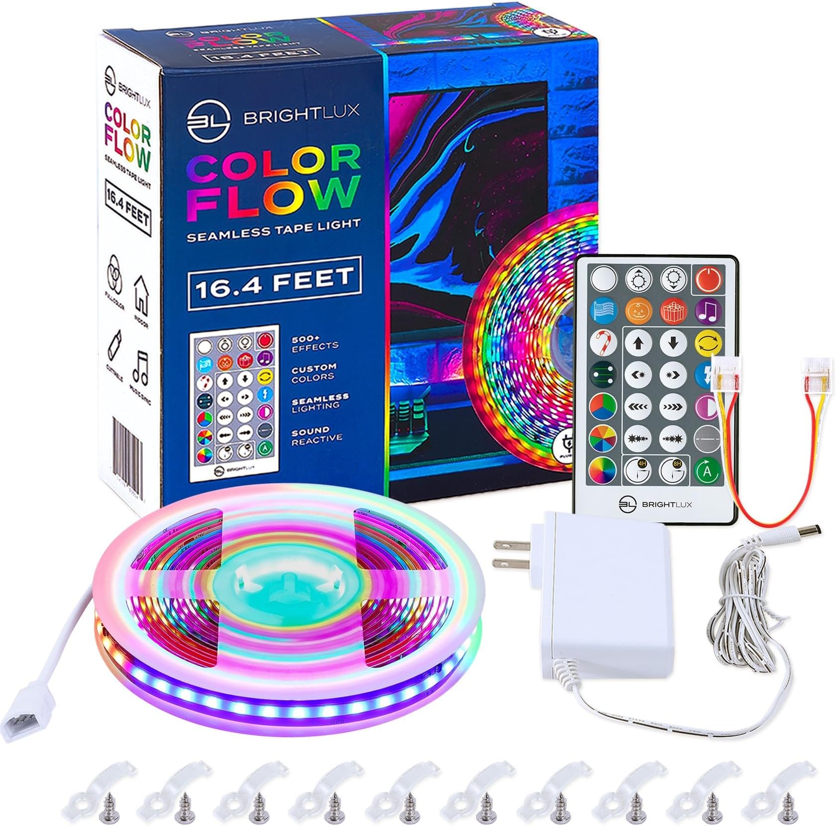 Amazon.com: BrightLux RGBIC COB LED Strip Light for Bedroom, Color ...