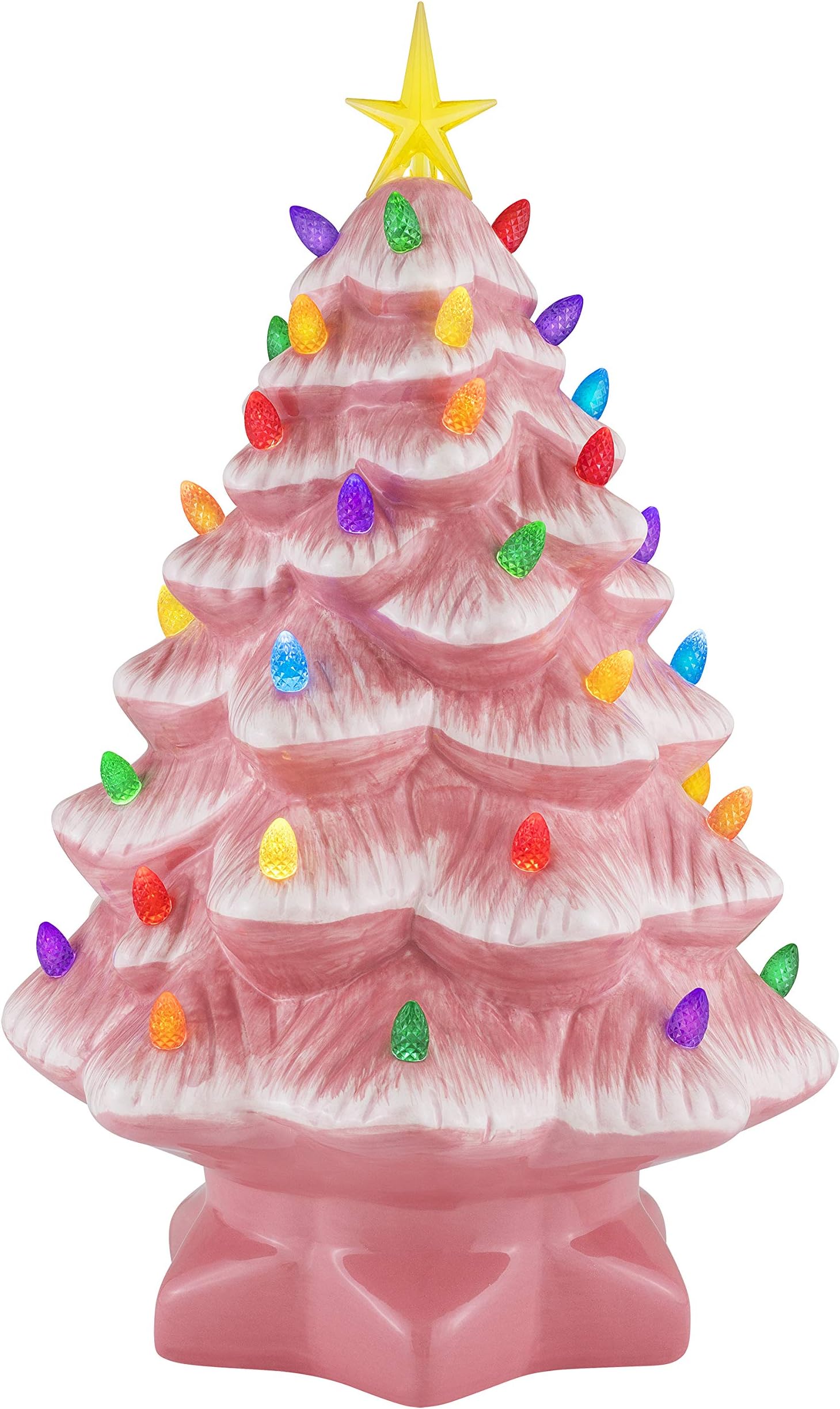 Amazon.com: Mr. Christmas Nostalgic Ceramic Christmas Tree with LED ...