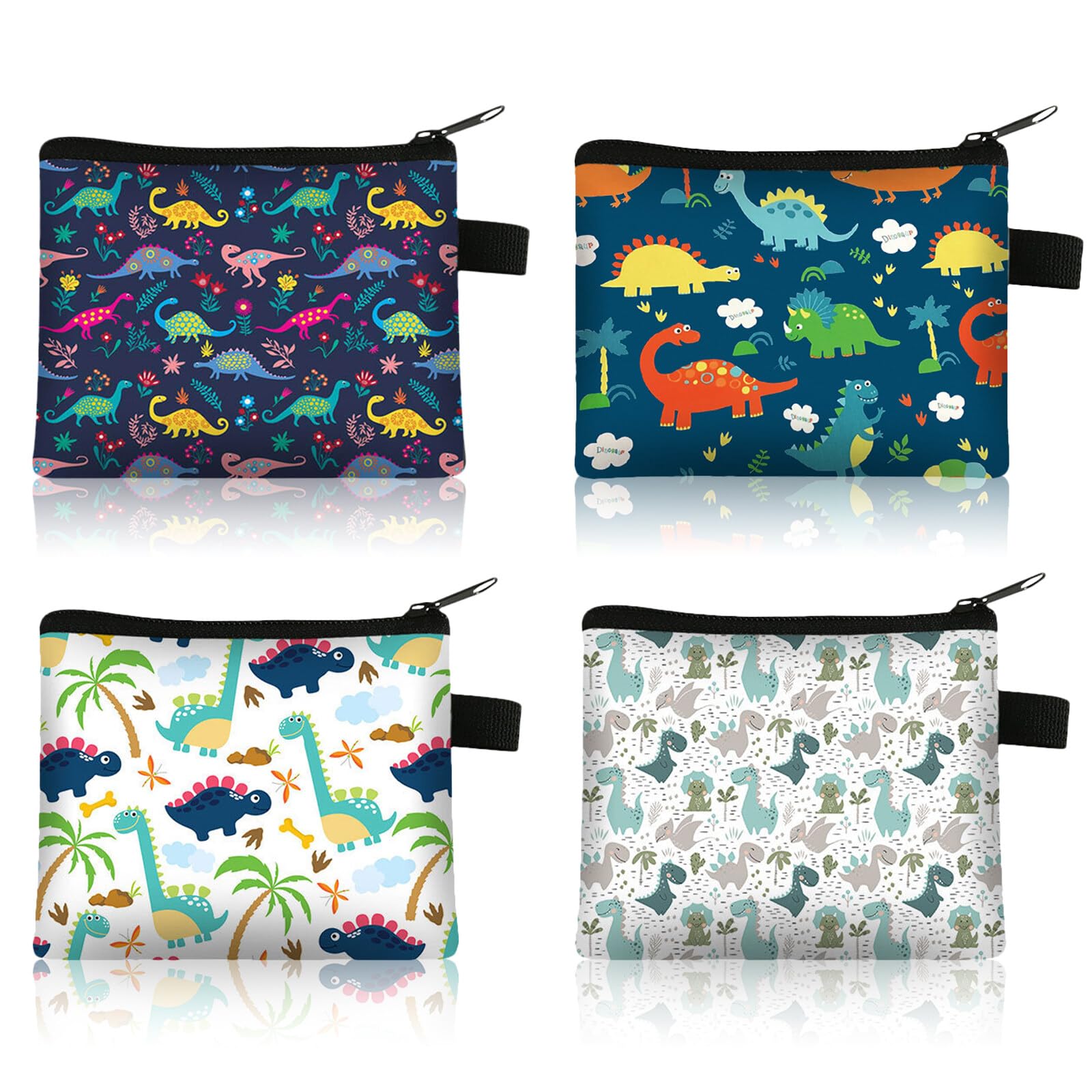 RoxNvm Boys Wallet, 4 Pieces Kids Wallets for Boys, Dinosaurs Pattern ...