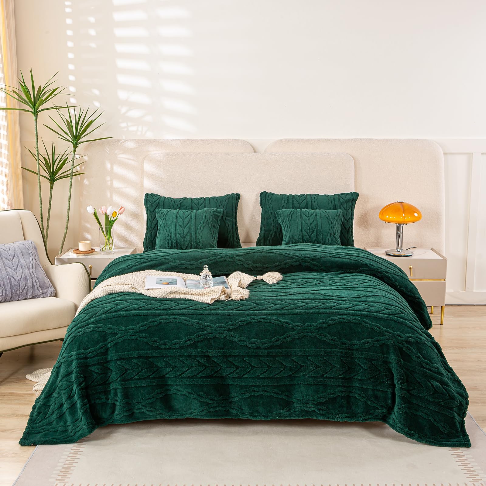 Amazon.com: YUSOKI Sherpa Queen Size Blanket(Without Pillows)-3D ...