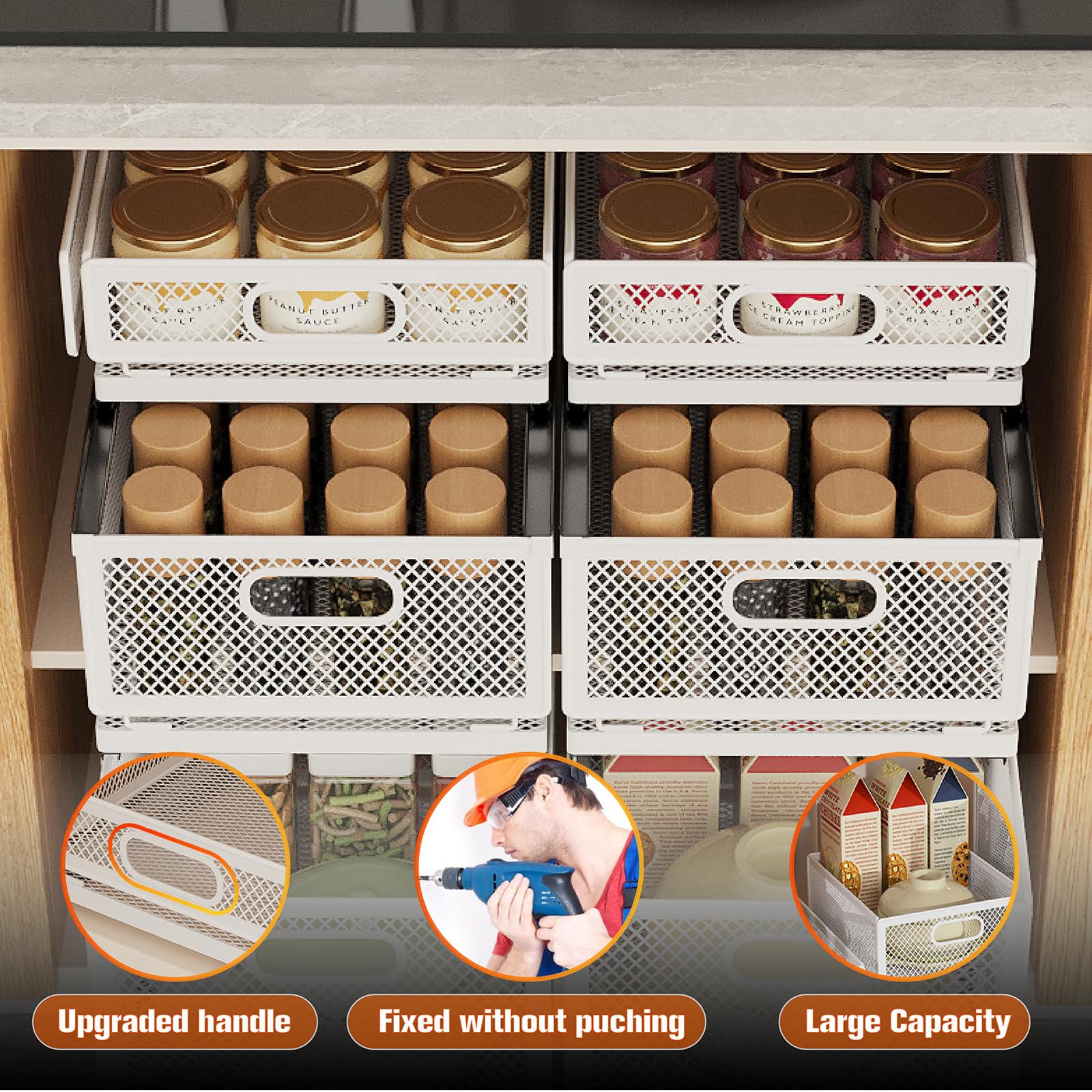 Snapklik.com : Pull Out Cabinet Organizer