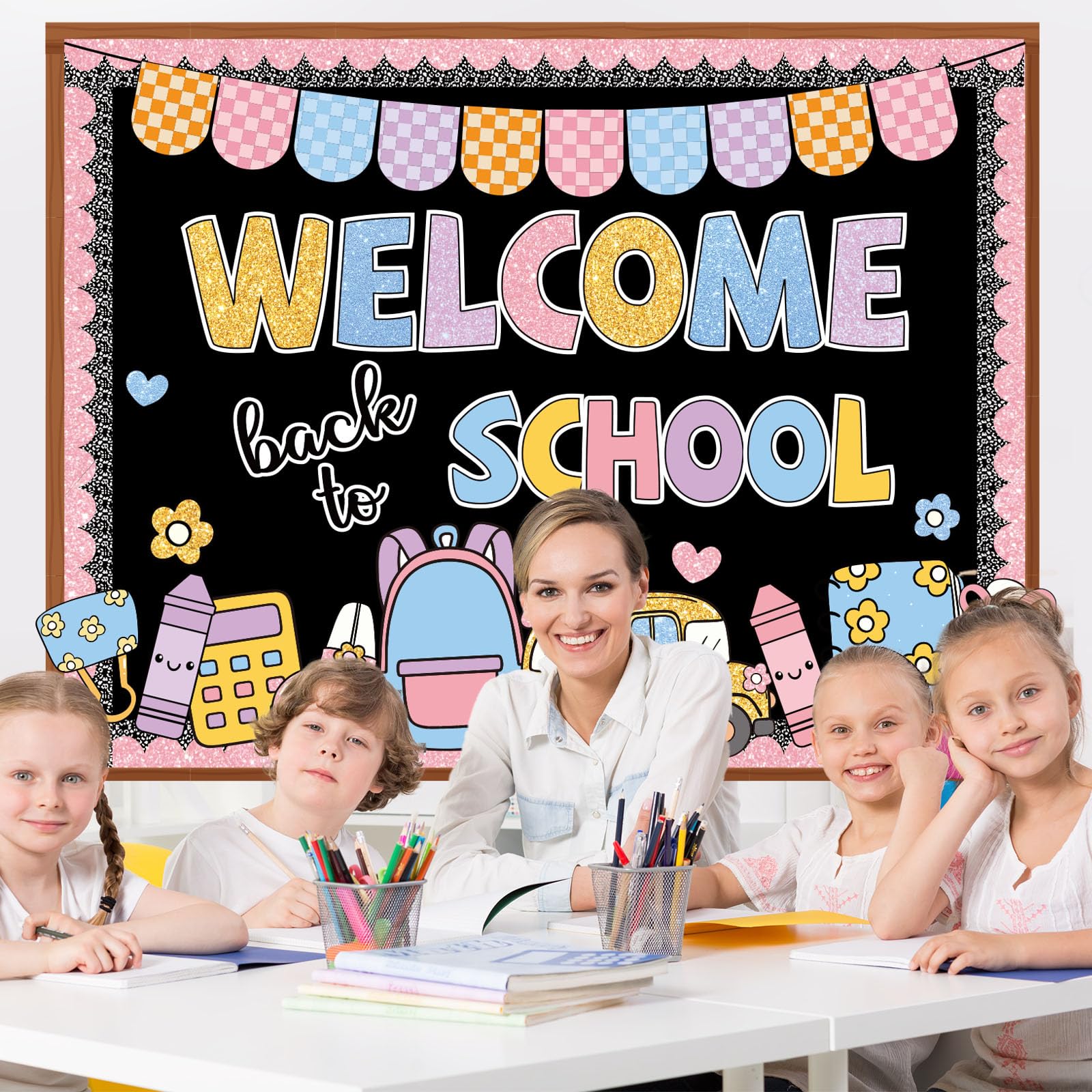 Snapklik.com : Welcome Back To School Bulletin Board Set Composition ...