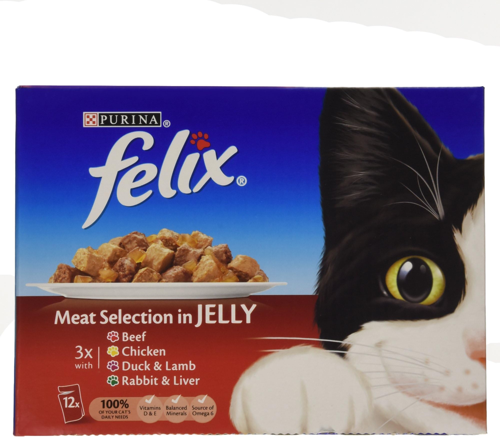 FELIX Original Fish Selection in Jelly Wet Cat Food 40x100g : Amazon.co ...