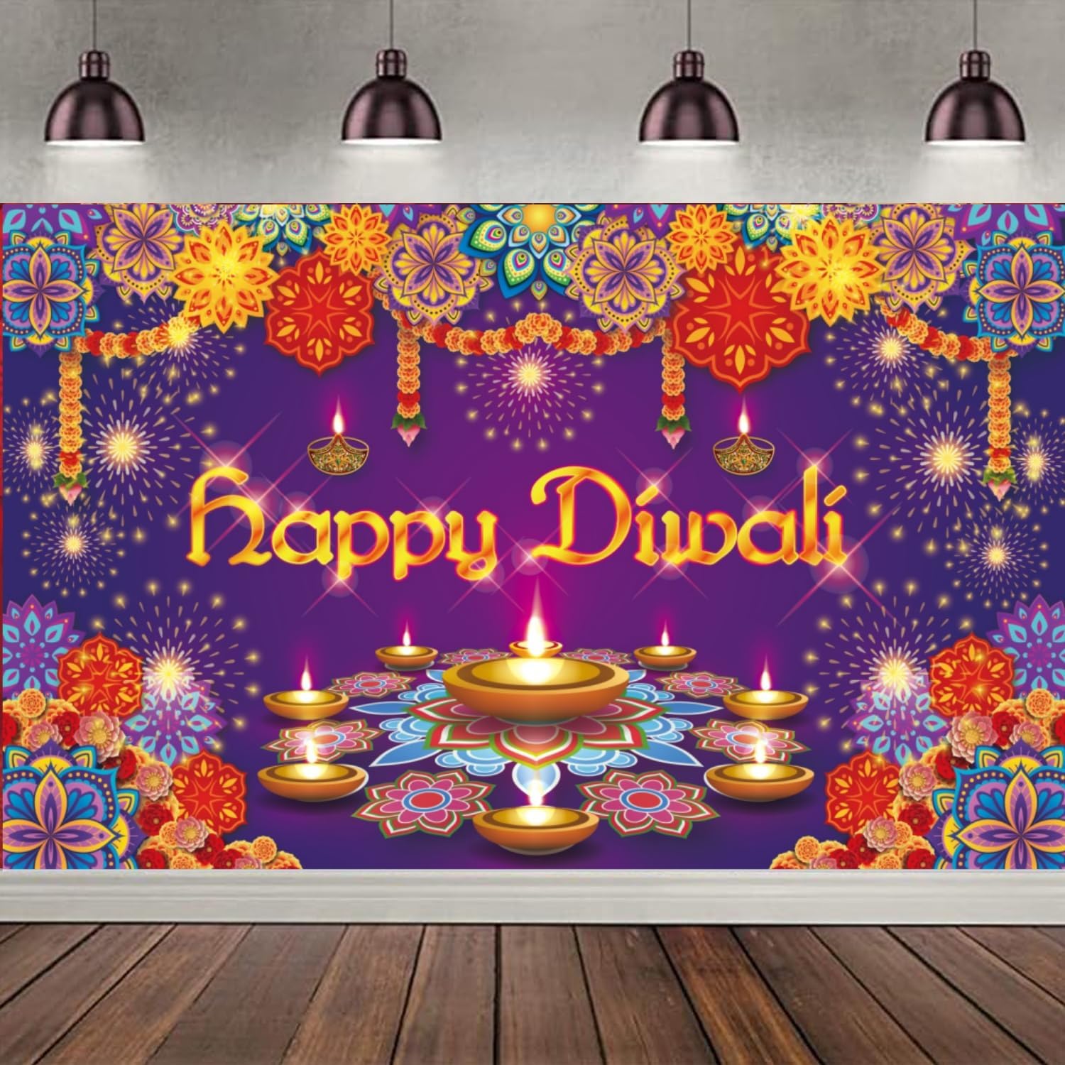 Amazon.com : KYMY Happy Diwali Backdrop Decorations, India Festival ...