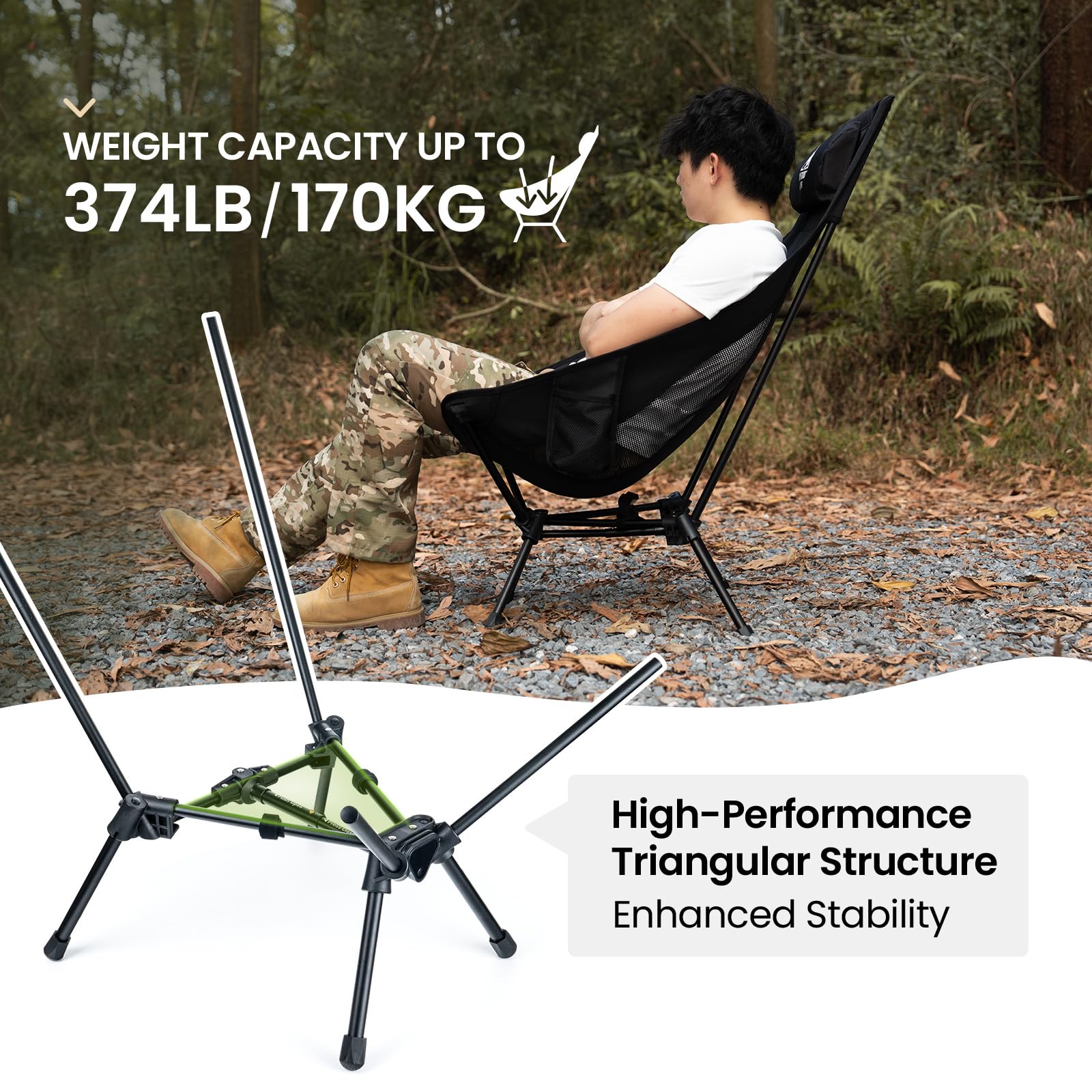 Snapklik.com : OneTigris Tigerblade High Back Camping Chair