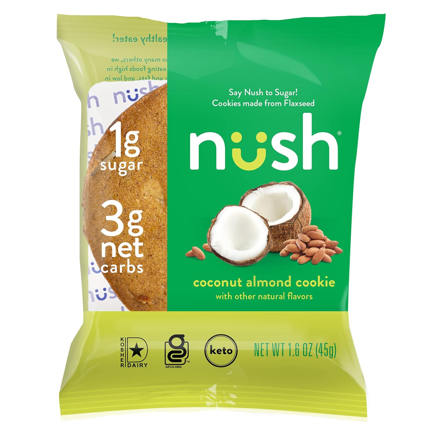 Amazon.com: Low Carb Cookies by Nush - Coconut Almond Flavor (10 ...