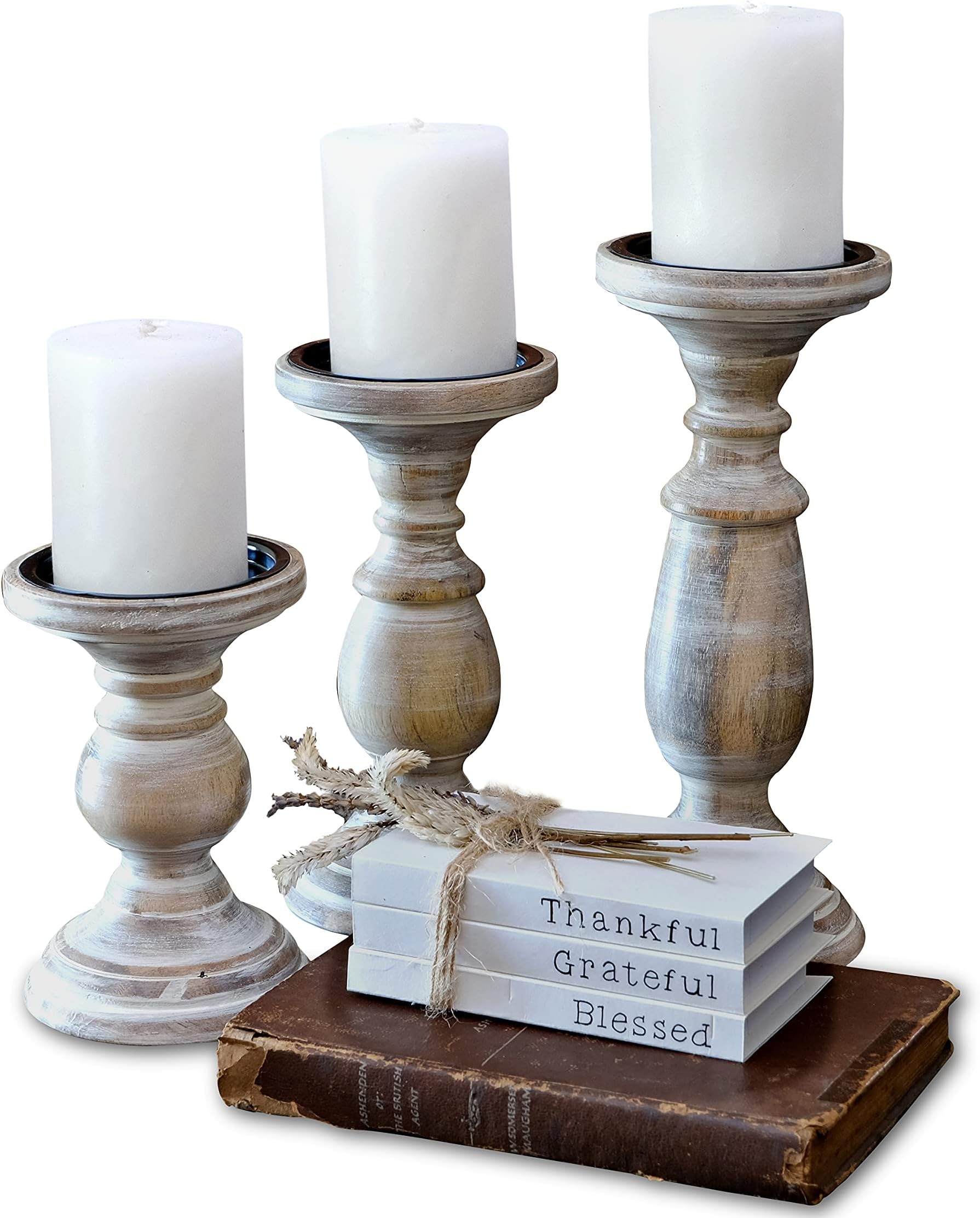 Amazon.com: NIRMAN Decorative Candle Holder Set - Home Decor Candle ...