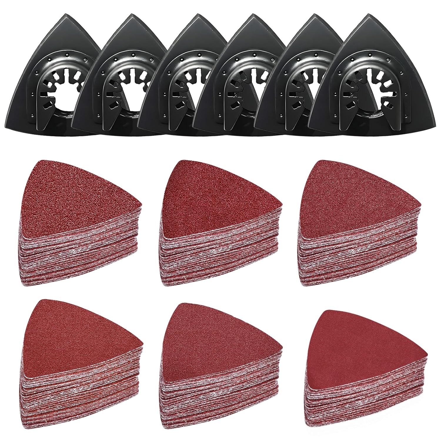 156Pcs Oscillating Tool Detail Sanding Pads Kit, 6Pcs Triangle Sanding ...
