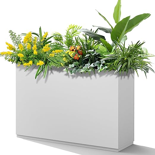 Amazon.com : FENCY Metal Rectangular Planter Box Large Planters for ...