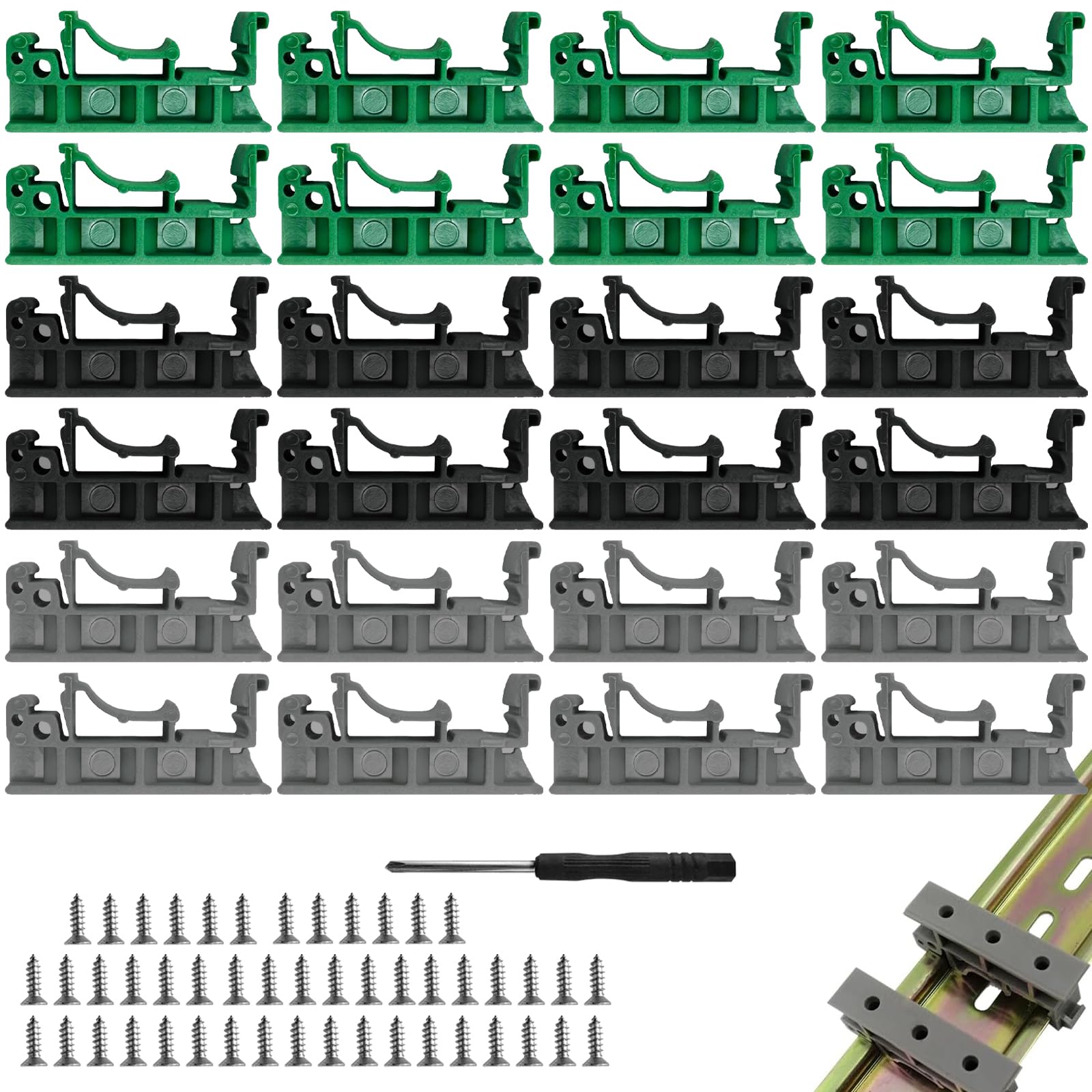 12Set PCB DIN C45 Rail Adapter,Circuit Board Mounting Bracket Adapter ...