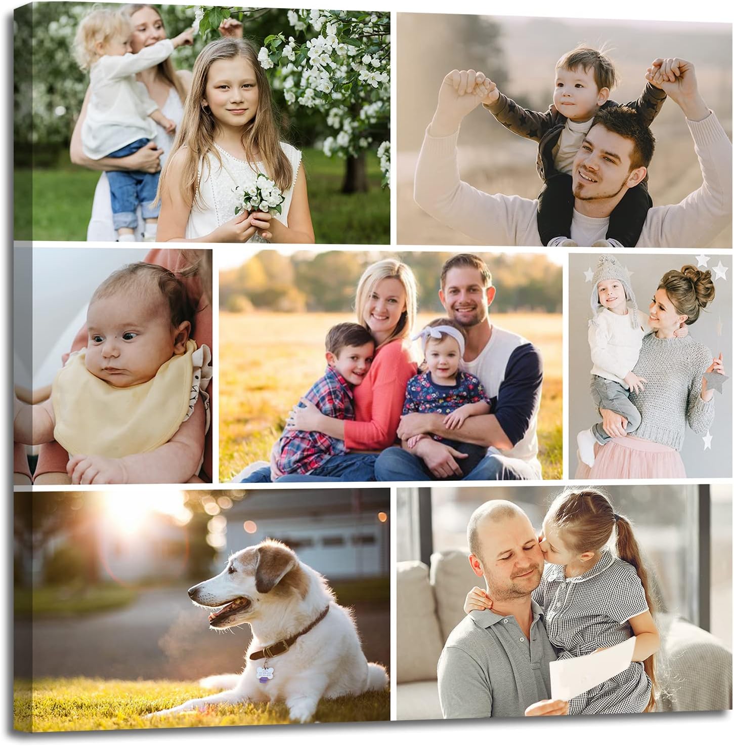 Amazon.com: 7 Picture Collage Canvas Prints Personalized Multi Photo ...