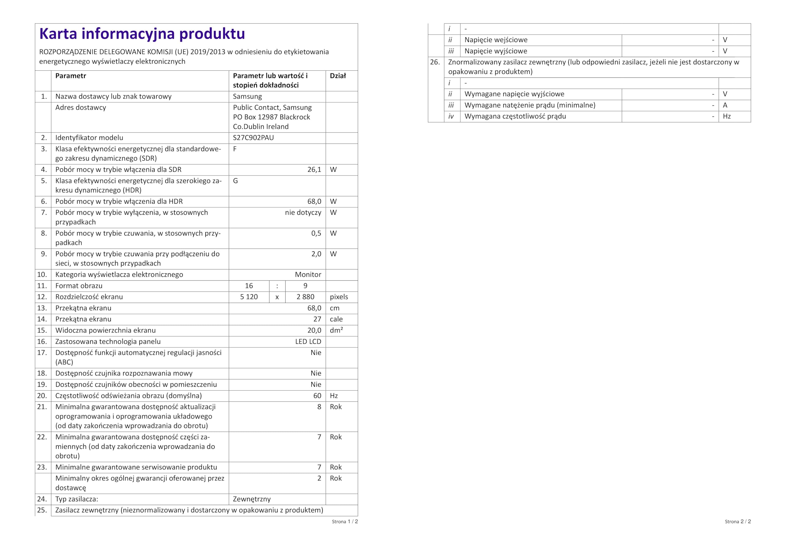 Samsung ViewFinity - 27" S90PC, rozdzielczość 5K 5120 x 2880, panel IPS ...