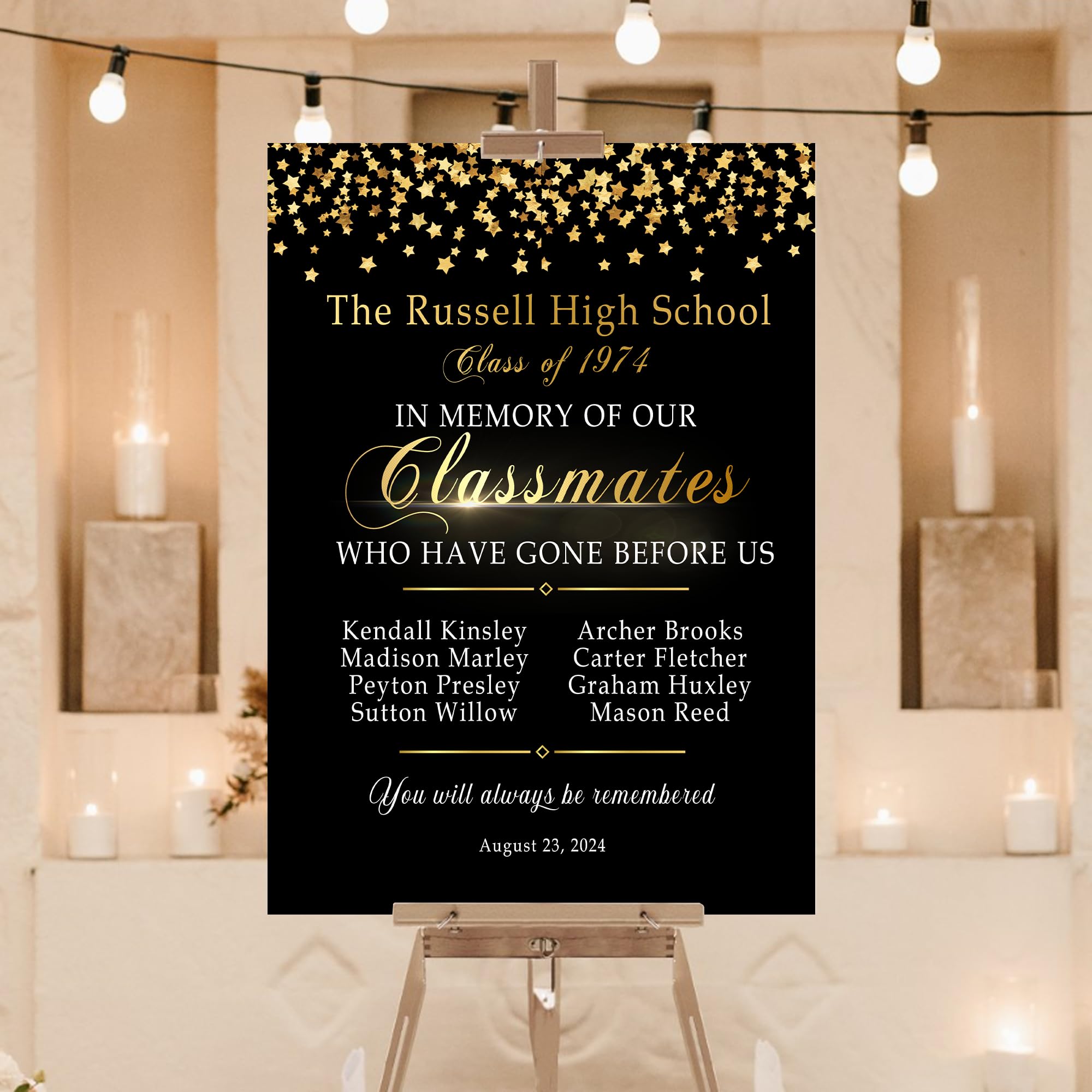 Amazon.com : Customizable High School Reunion In Memory of Classmates ...