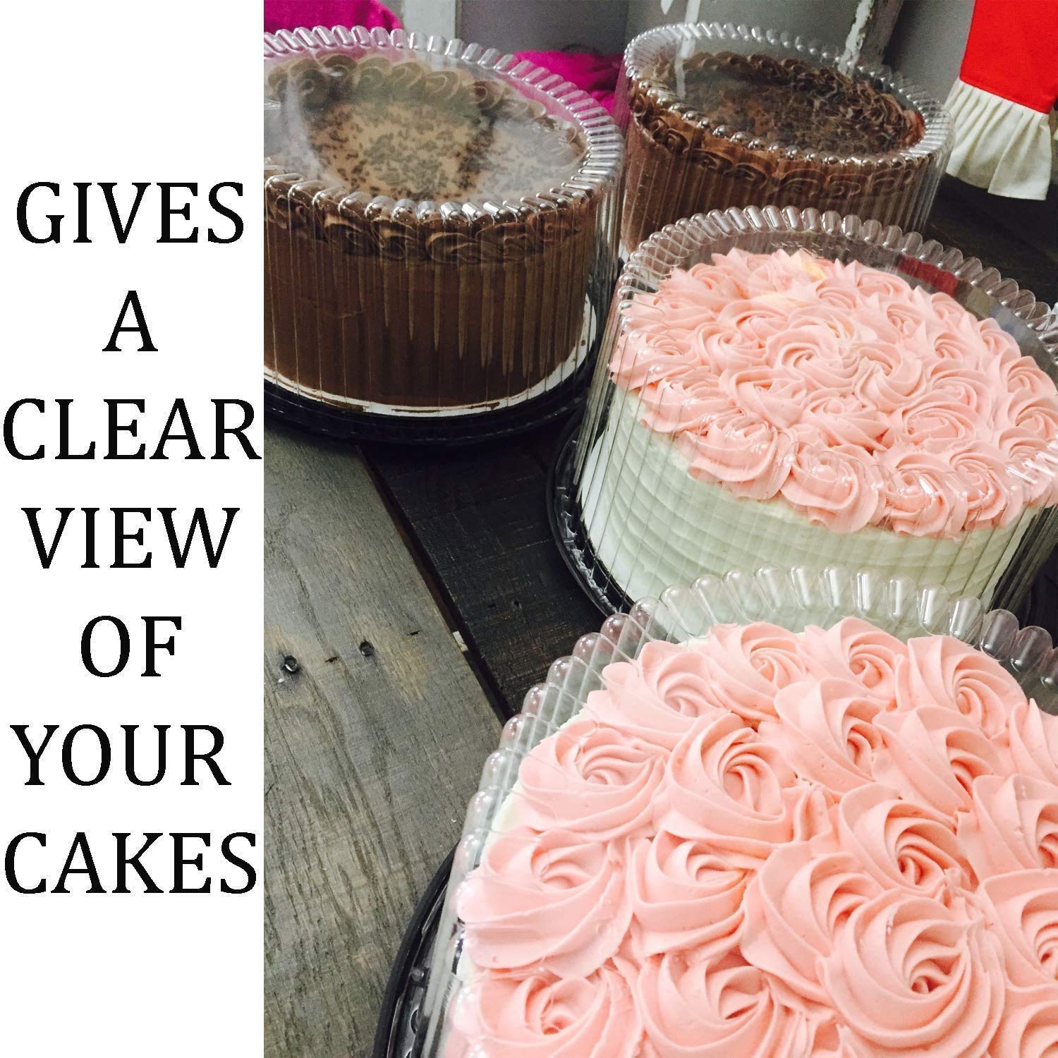 Snapklik.com : Cangfort 11-12" Cake Containers Carriers Plastic ...