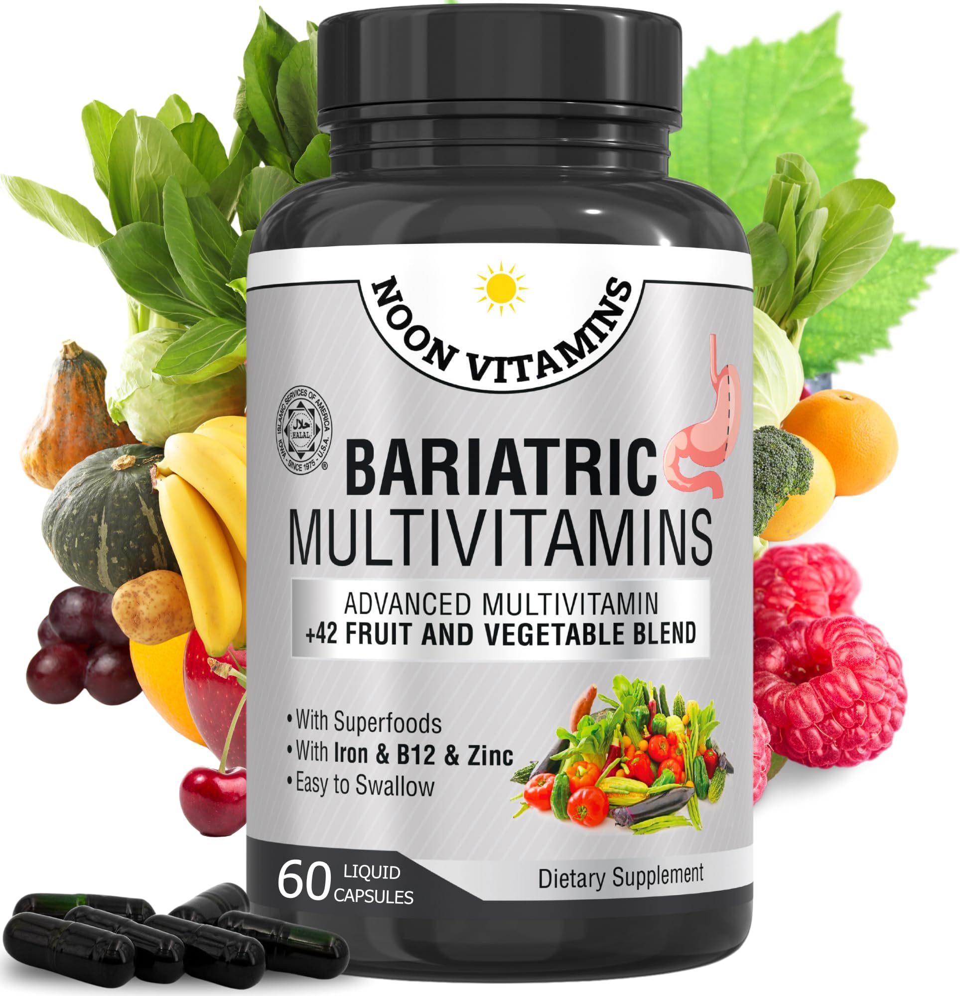 Amazon.com: Bariatric Multivitamin with Iron for Women & Men - All-in ...