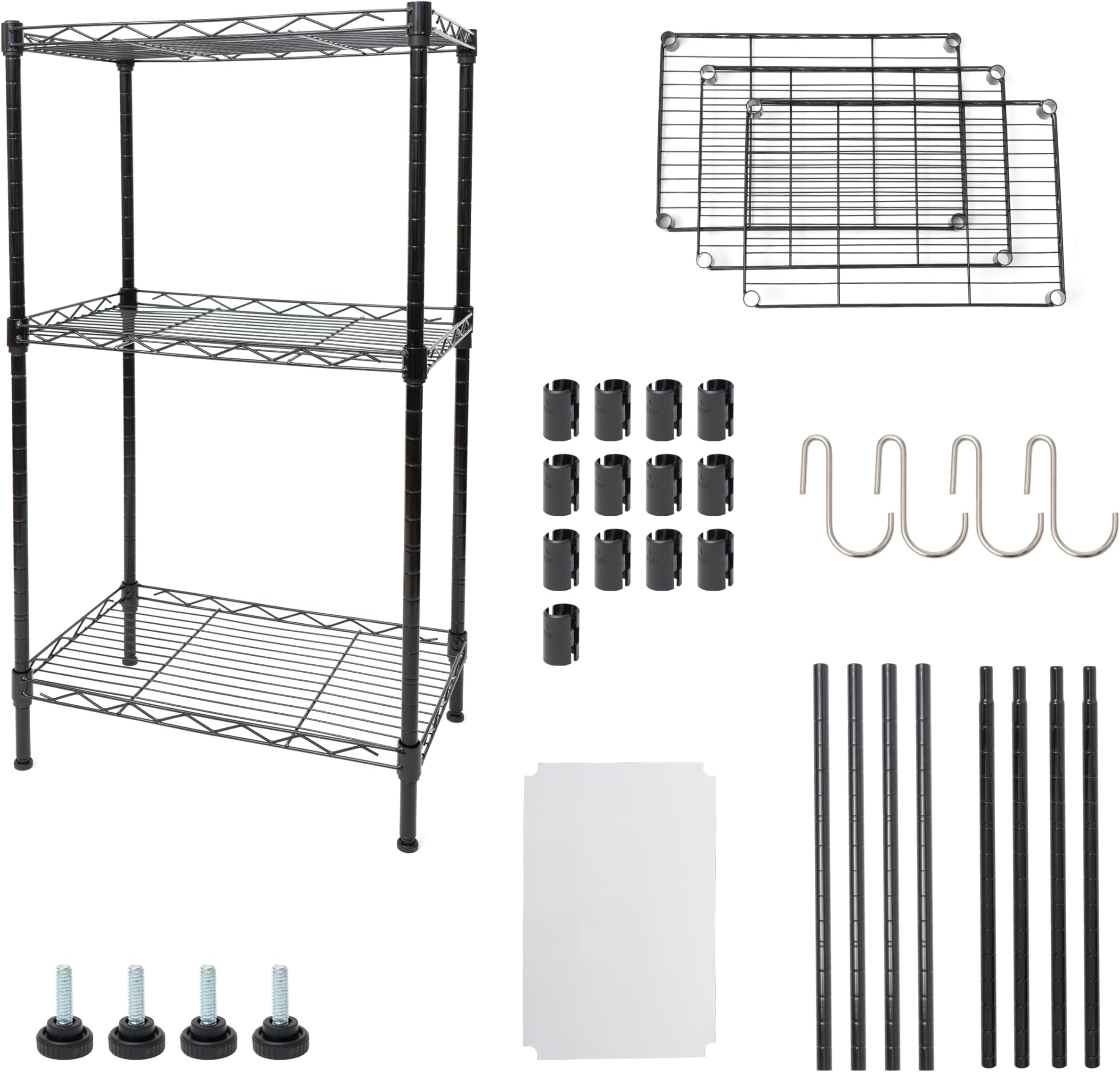 Amazon.com: YL traV 3 Tier Kitchen shelves,Wire Shelving, Shelving ...