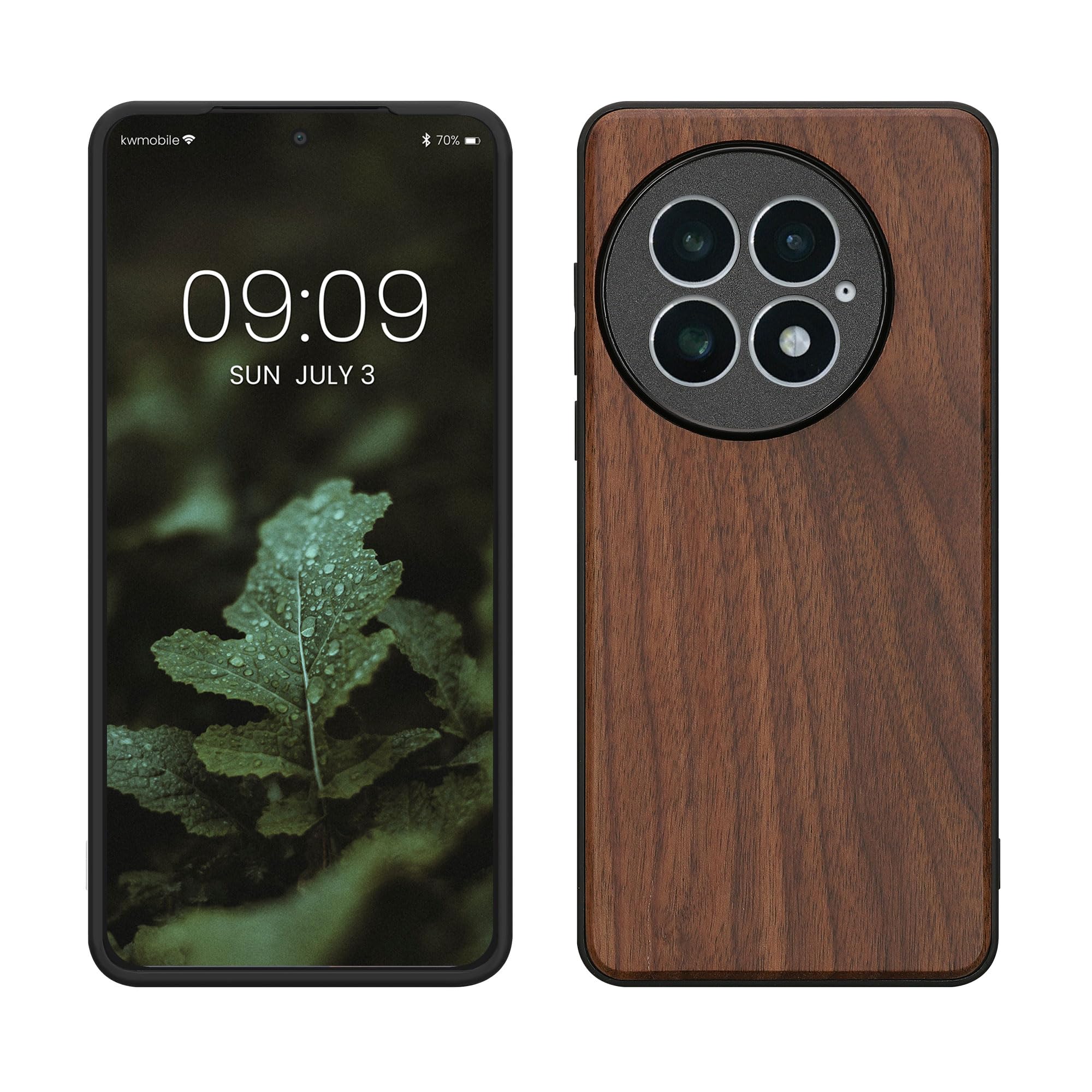 Amazon.com: kwmobile Real Wood Case Compatible with OnePlus 13 Case - Hard Wooden Cover w/TPU ...