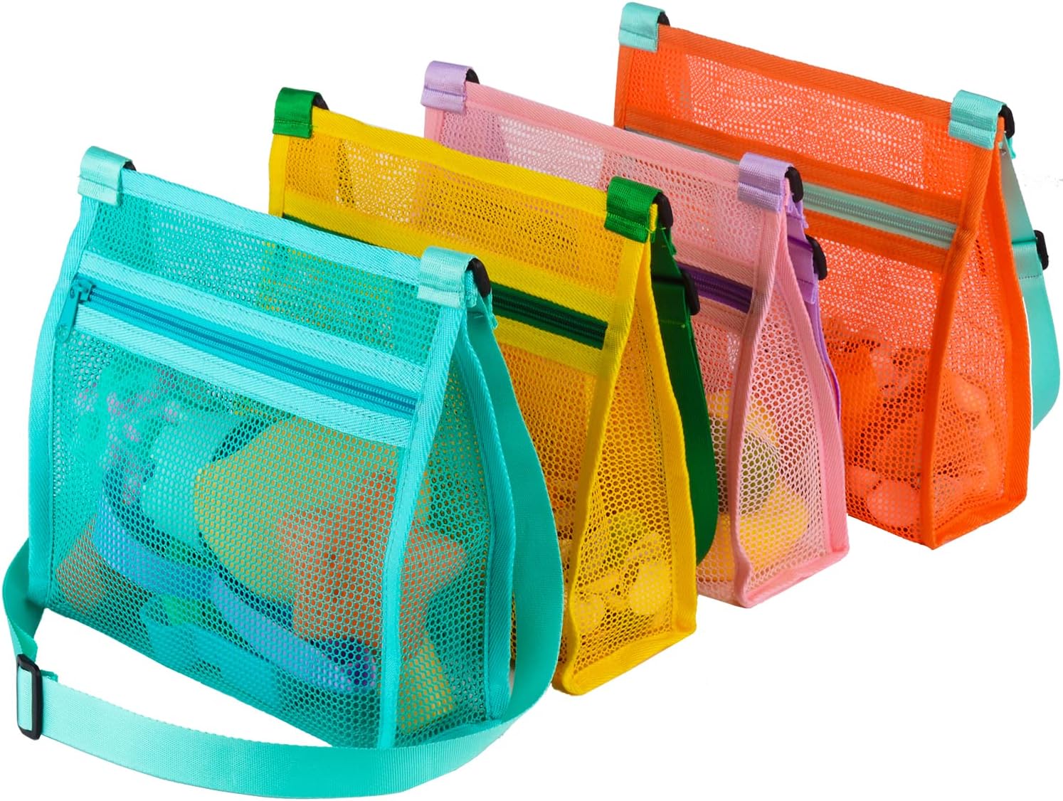 Amazon.com: MUYIZI Beach Mesh Bag Beach Shell Bags for Holding Beach ...