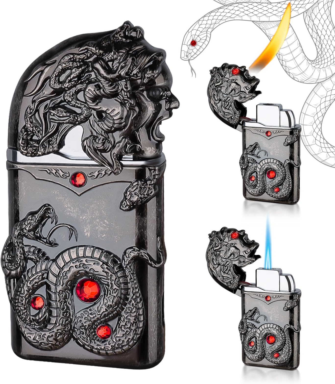 Amazon.com: Vintage Trench Lighter, Cool Pipe Lighter Butane Refillable ...