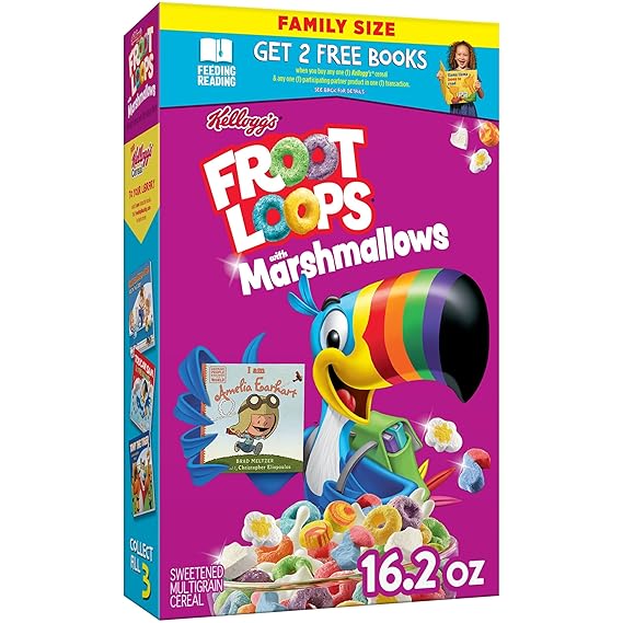 Amazon.com: Kellogg's Froot Loops Breakfast Cereal, Kids Cereal, Family ...