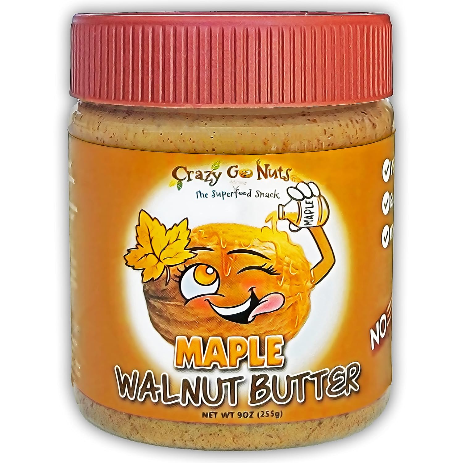 Amazon.com : Crazy Go Nuts Walnut Butter Maple - Walnut Spread, Keto ...