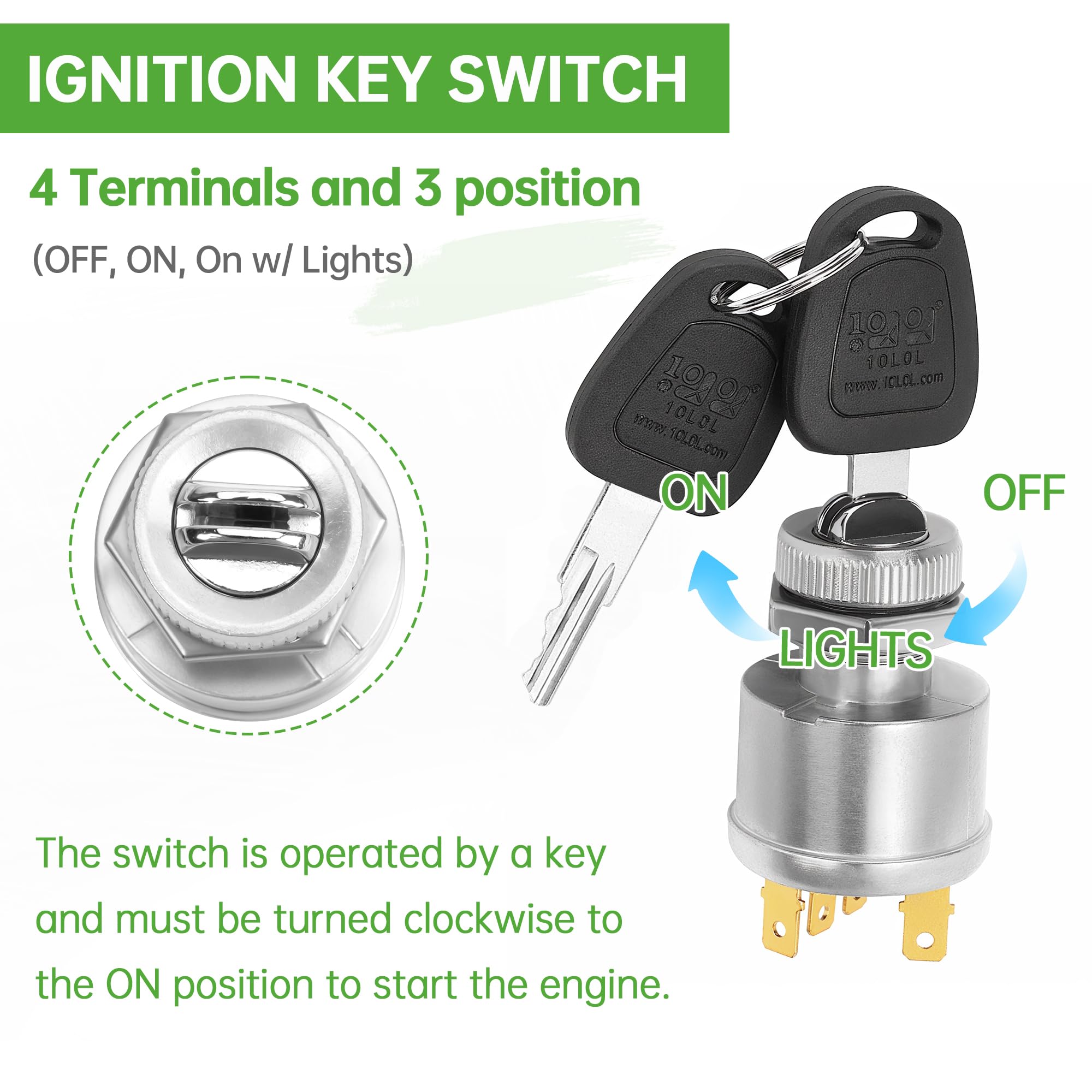 Snapklik.com : Golf Cart Unique Key Switch 33639-G03,Golf Cart Ignition Switch And Key For EZGO ...