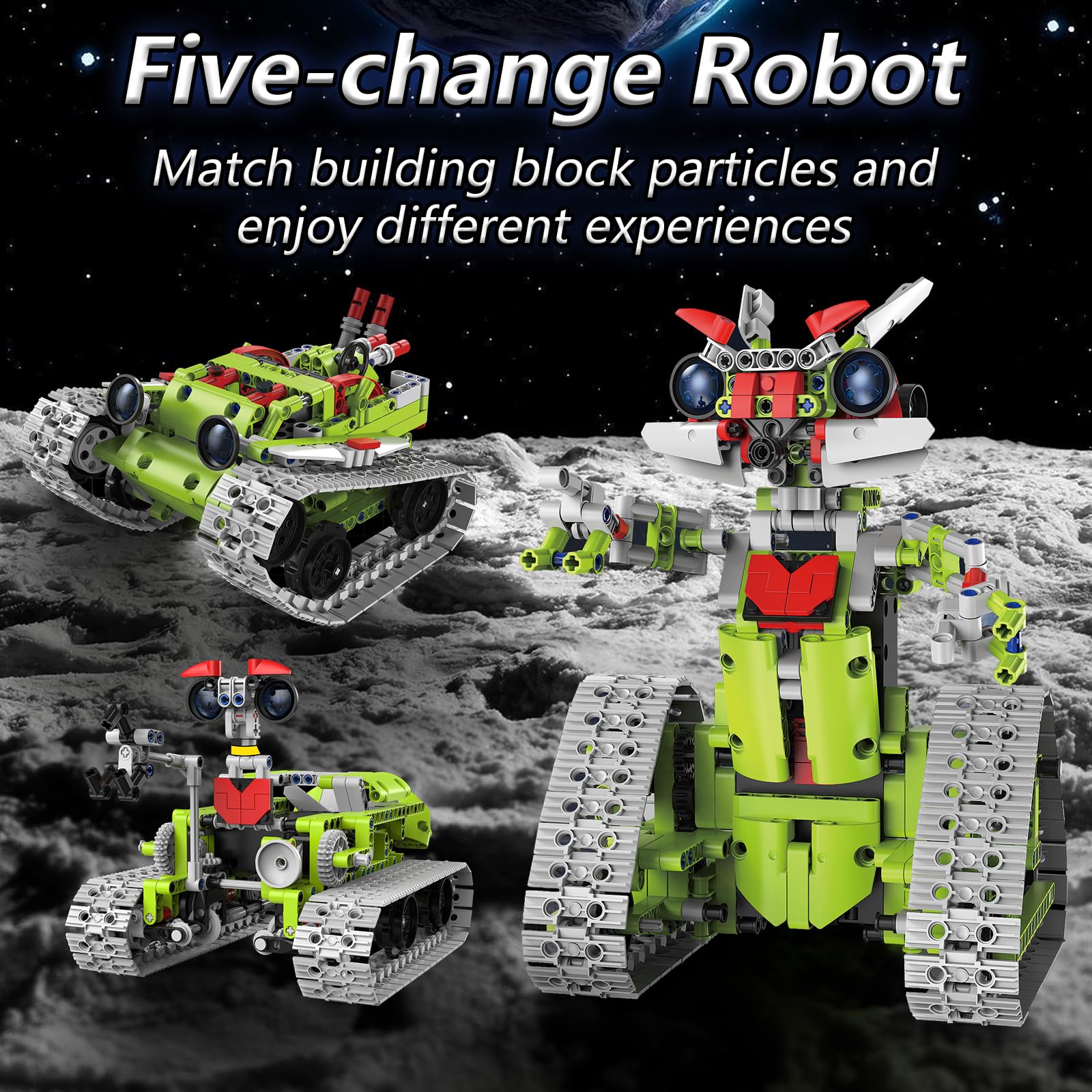 Snapklik.com : DIEBA 5 In 1 Robot Building Kit For Kids, Educational ...