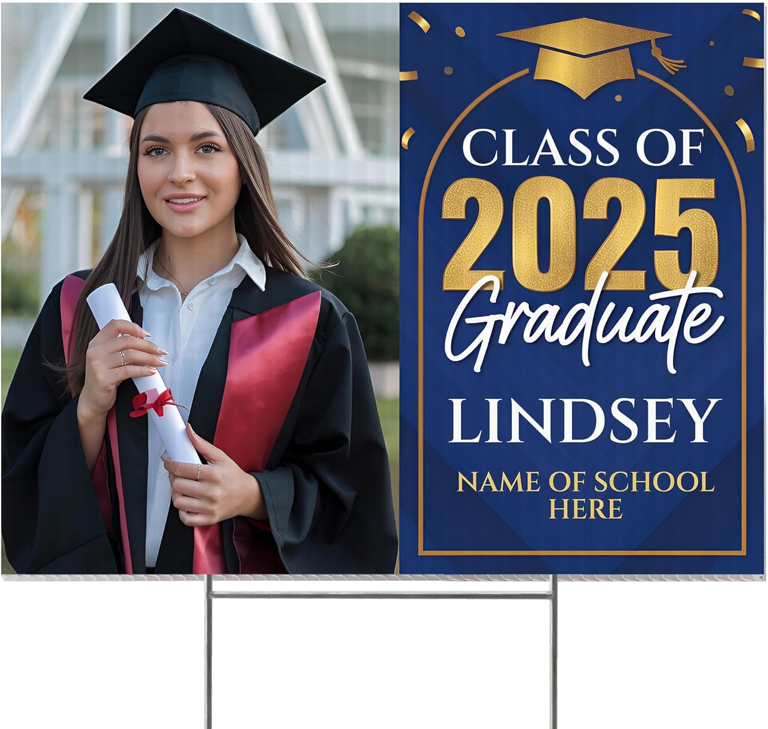 Amazon.com : 24"x18" Custom Graduation Yard Sign, Personalized Class of ...