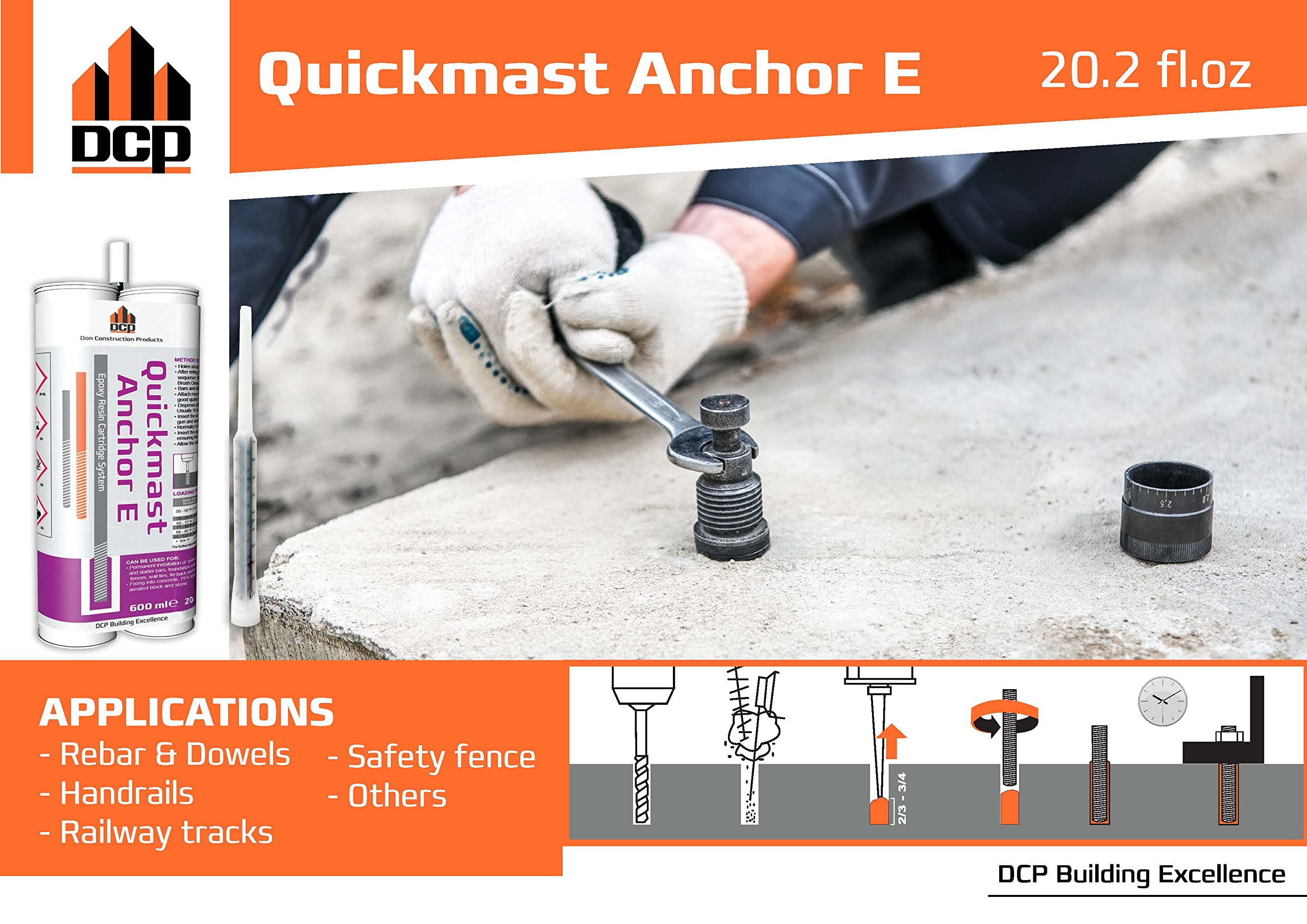 Snapklik.com : Quickmast E Concrete Epoxy Anchor System 2 Pack - Two ...