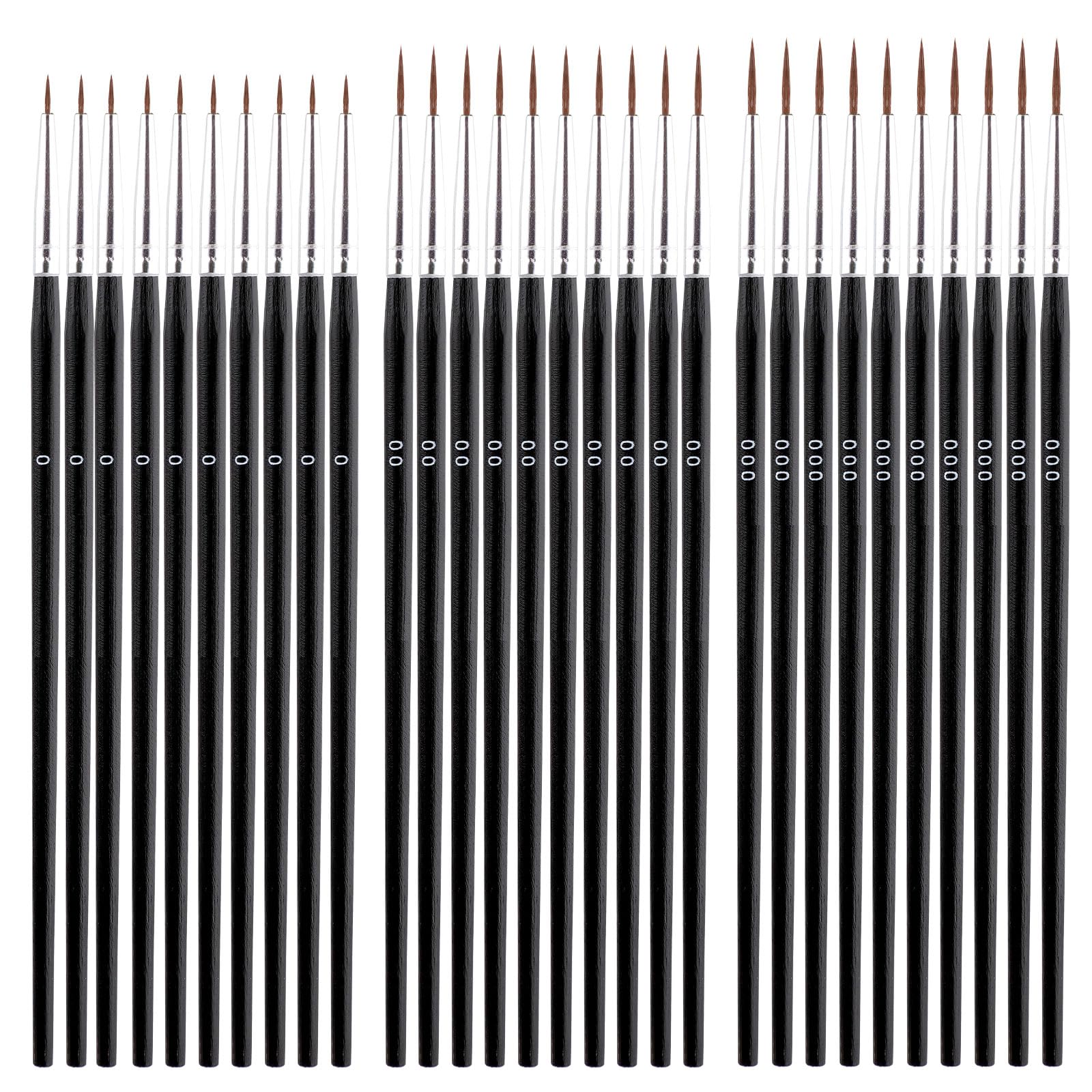 Amazon.com: 60pcs Detail Paint Brushes, Fine Tip Paint Brush with 3 ...
