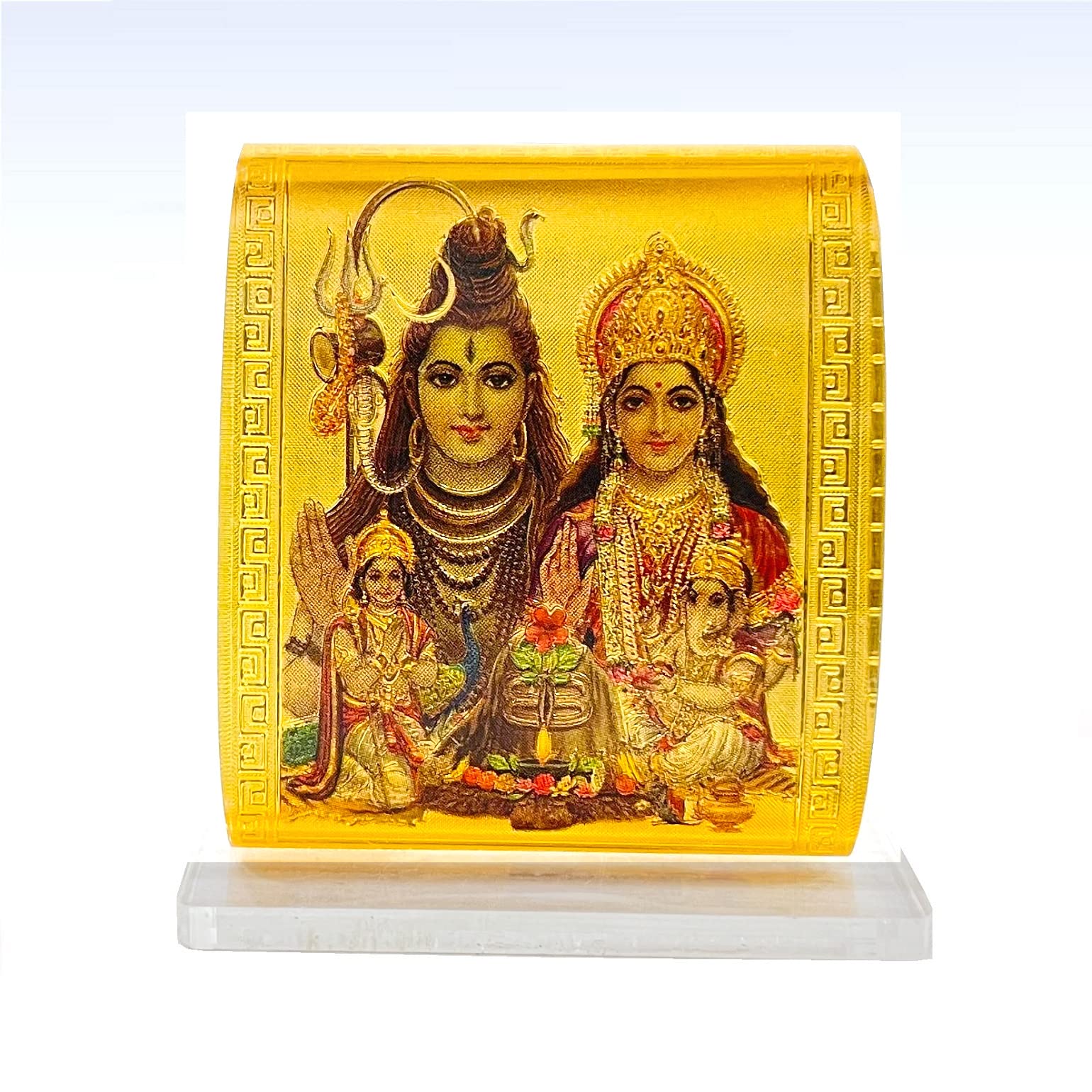 Buy RideoFrenzy 24ct Gold Plated Shiv Parivar Murti for Car Dashboard ...