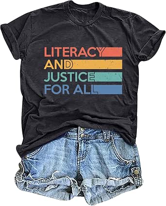 Reading Shirts for Women Cute Book Lover Gift Teacher T Shirt Literacy ...