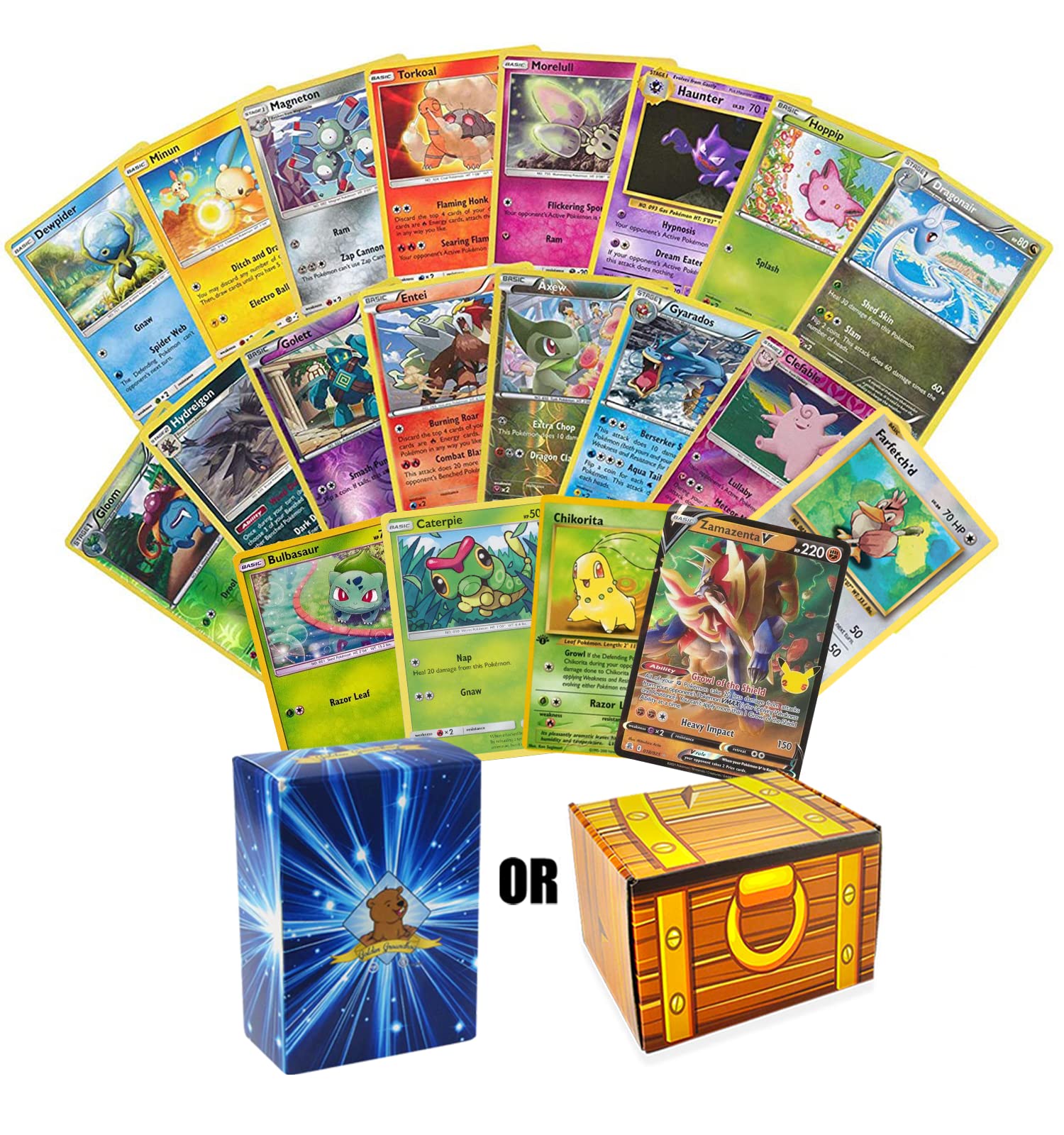 Buy Golden Groundhog TCG Deck Box Bundled with 50 Assorted Pokemon ...
