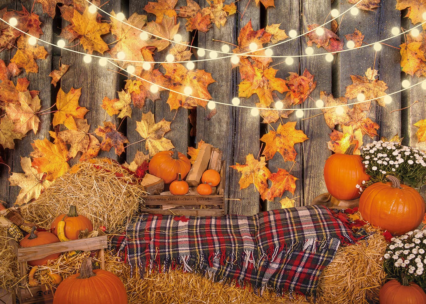 Amazon.com : CHAIYA 8x6FT Fall Thanksgiving Photography Backdrop Autumn ...