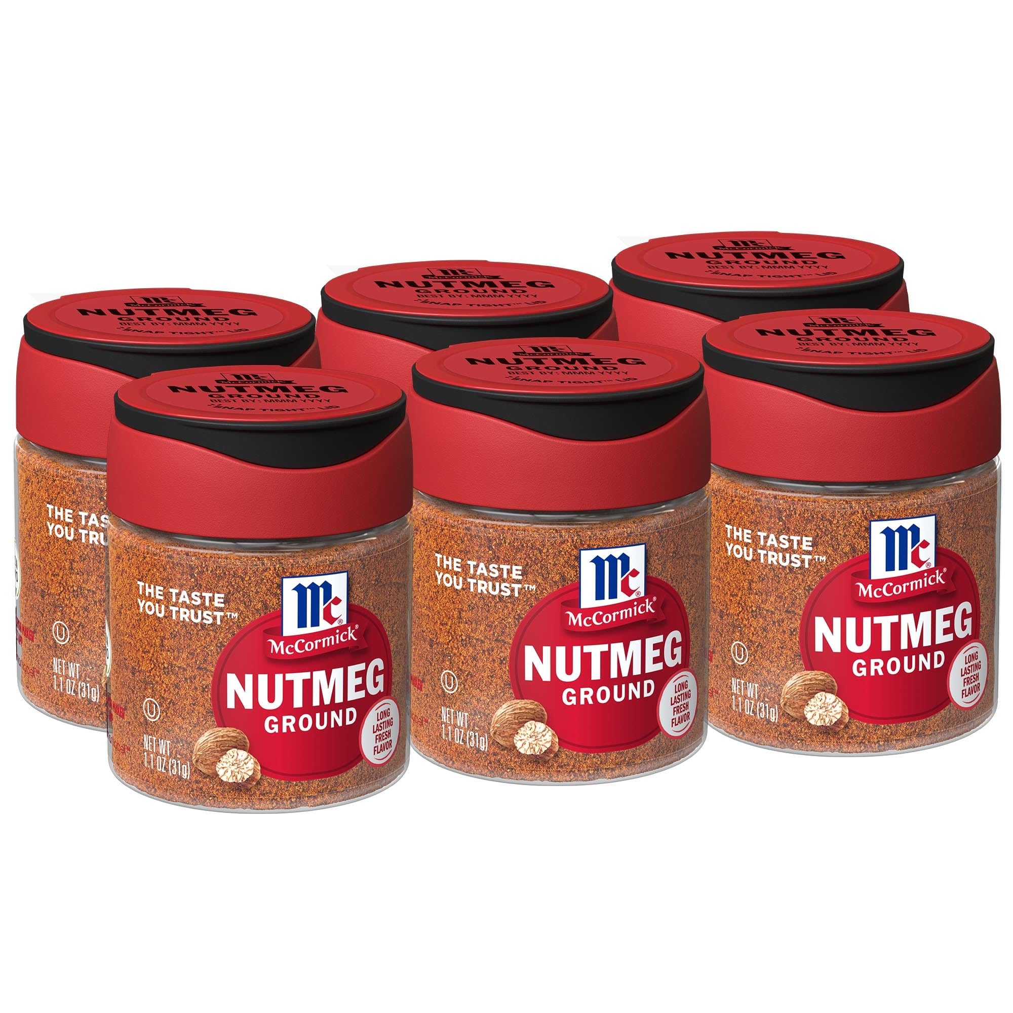 Amazon.com : McCormick Ground Nutmeg, 1.1 oz (Pack of 6) : Nutmeg ...